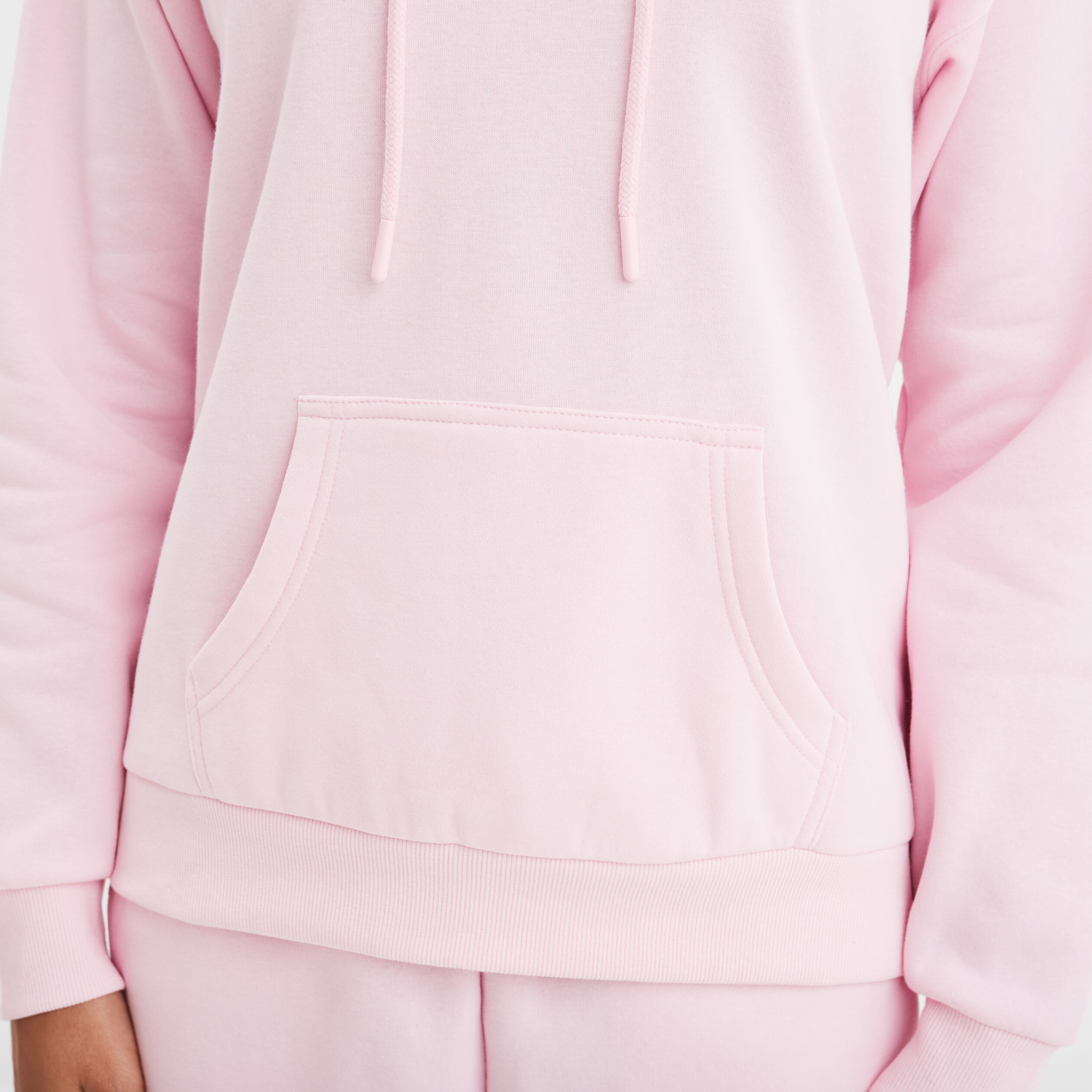 Sweat hoodie molleton à capuche rose femme | La Halle