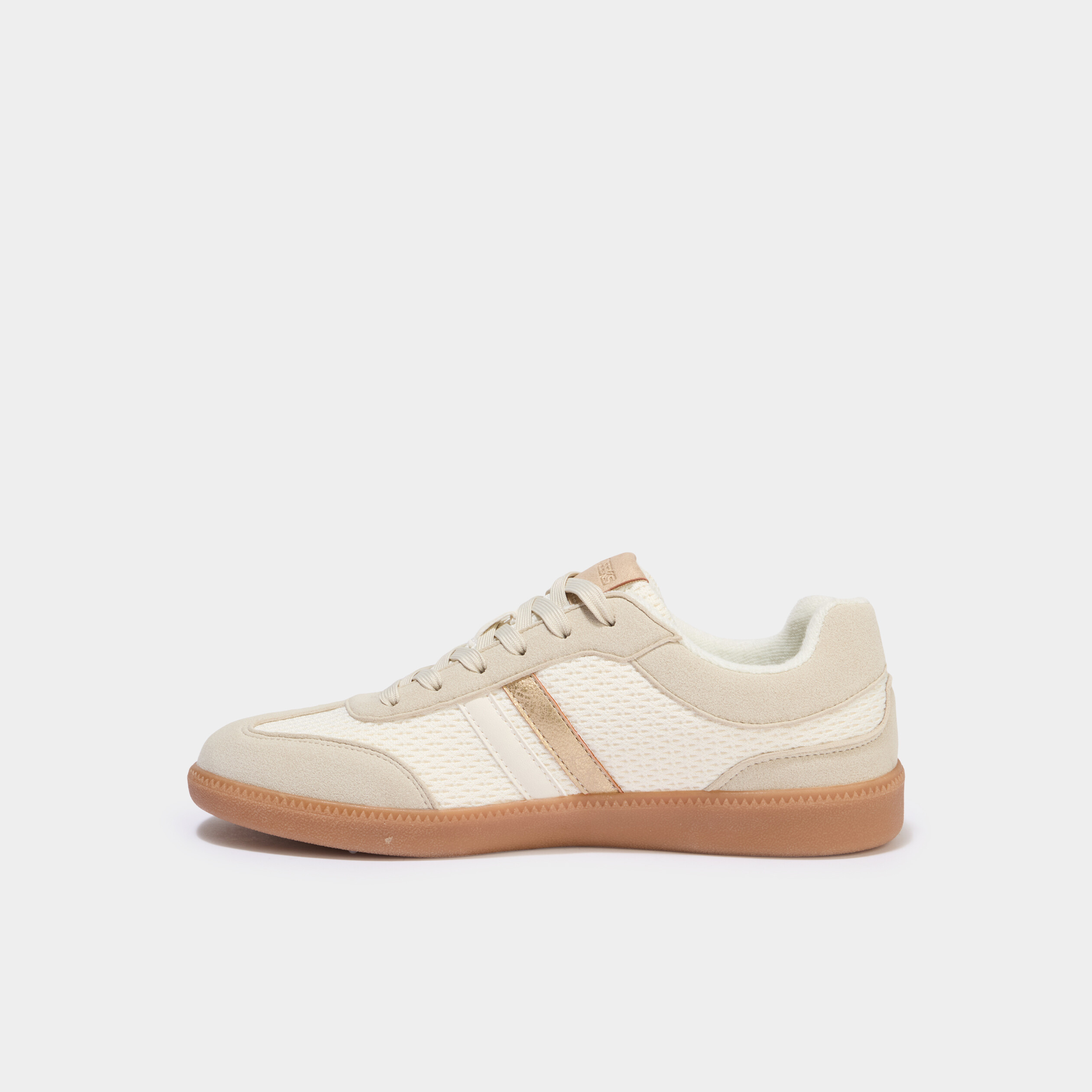 Tennis basses plates à lacets ivoire femme | La Halle