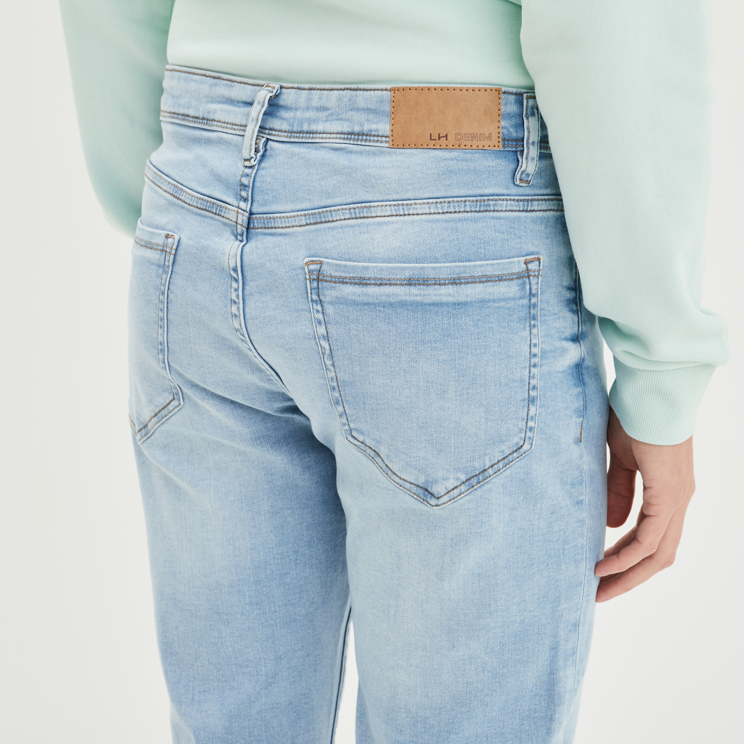 Jeans slim 5 poches denim bleach homme | La Halle