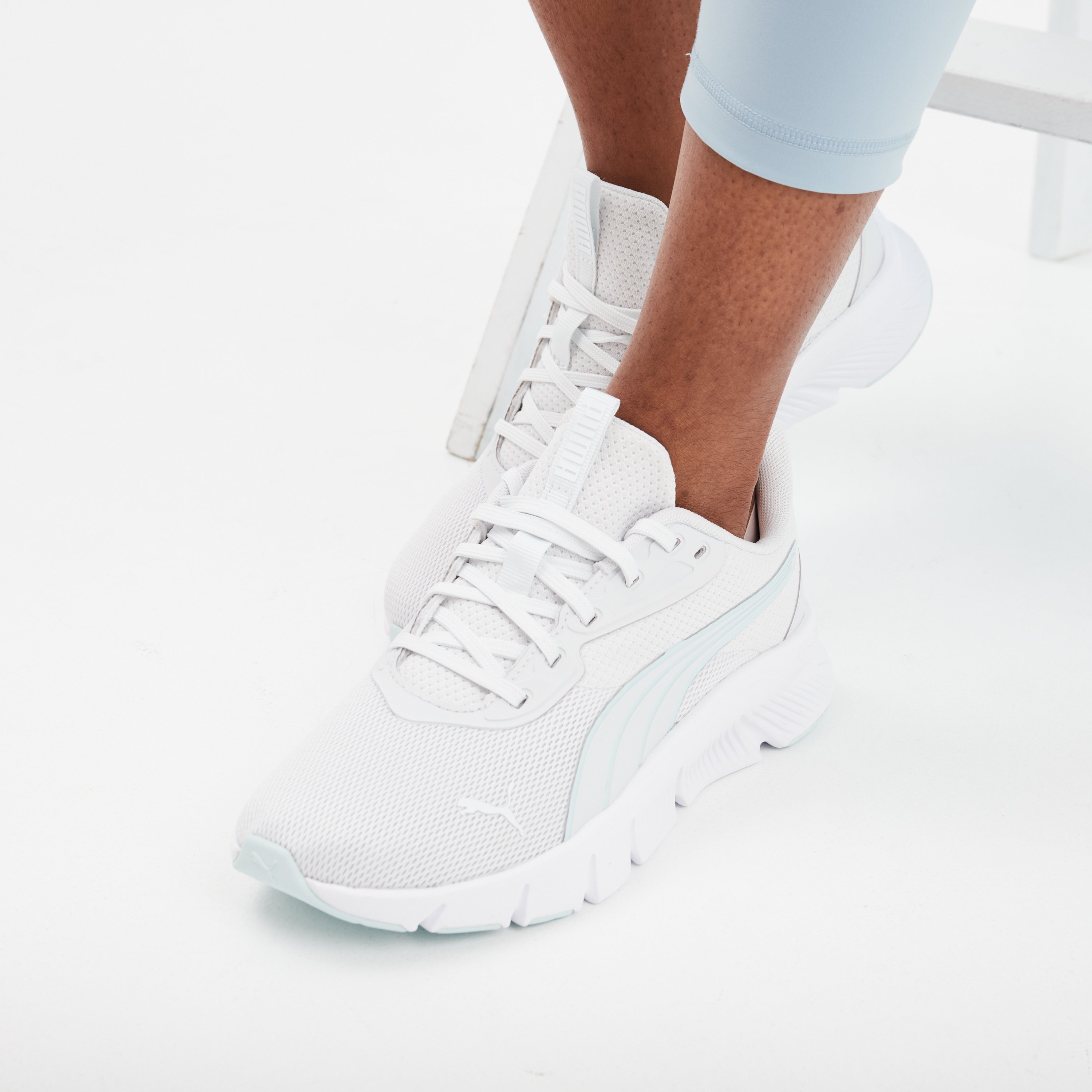 Baskets running Puma FlexFocus blanc femme | La Halle