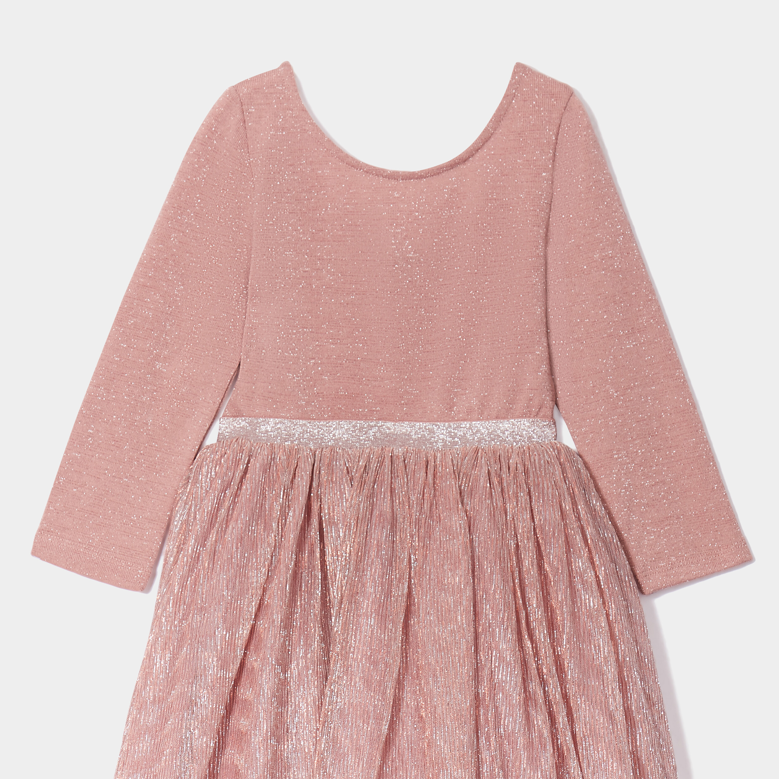 Robe longueur genou manches 3/4 rose fille | La Halle