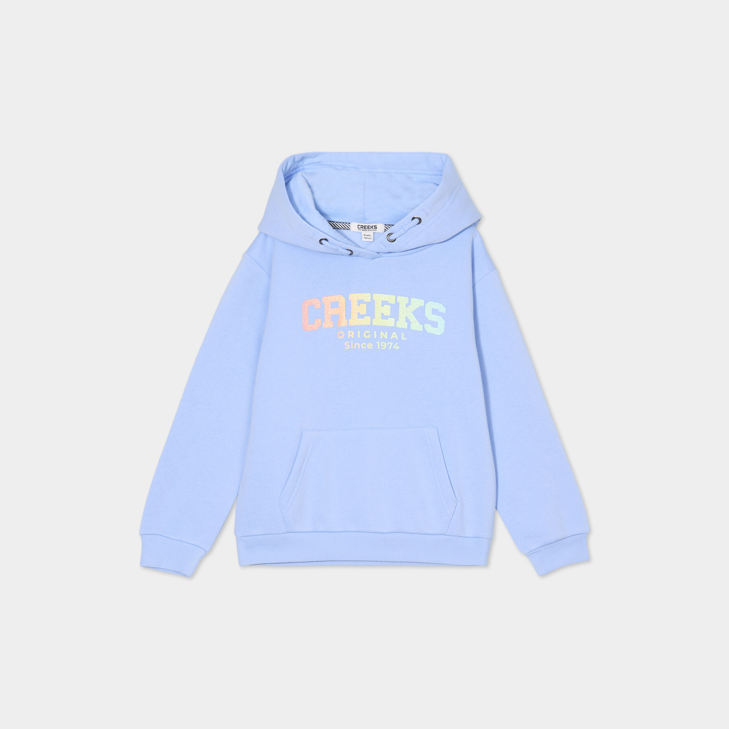 Sweat à capuche hoodie à logo Creeks bleu clair fille | La Halle