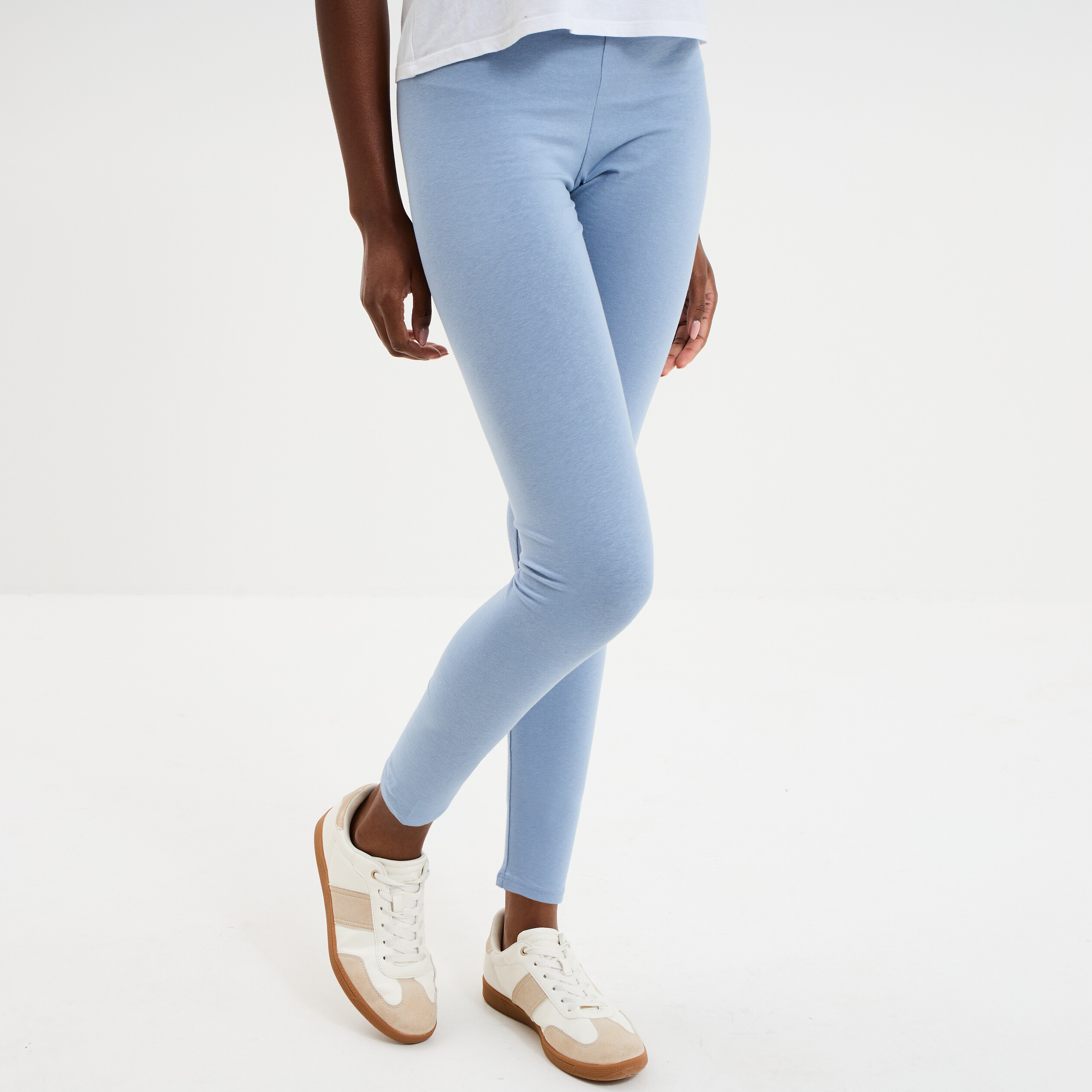 Legging taille haute bleu gris femme | La Halle