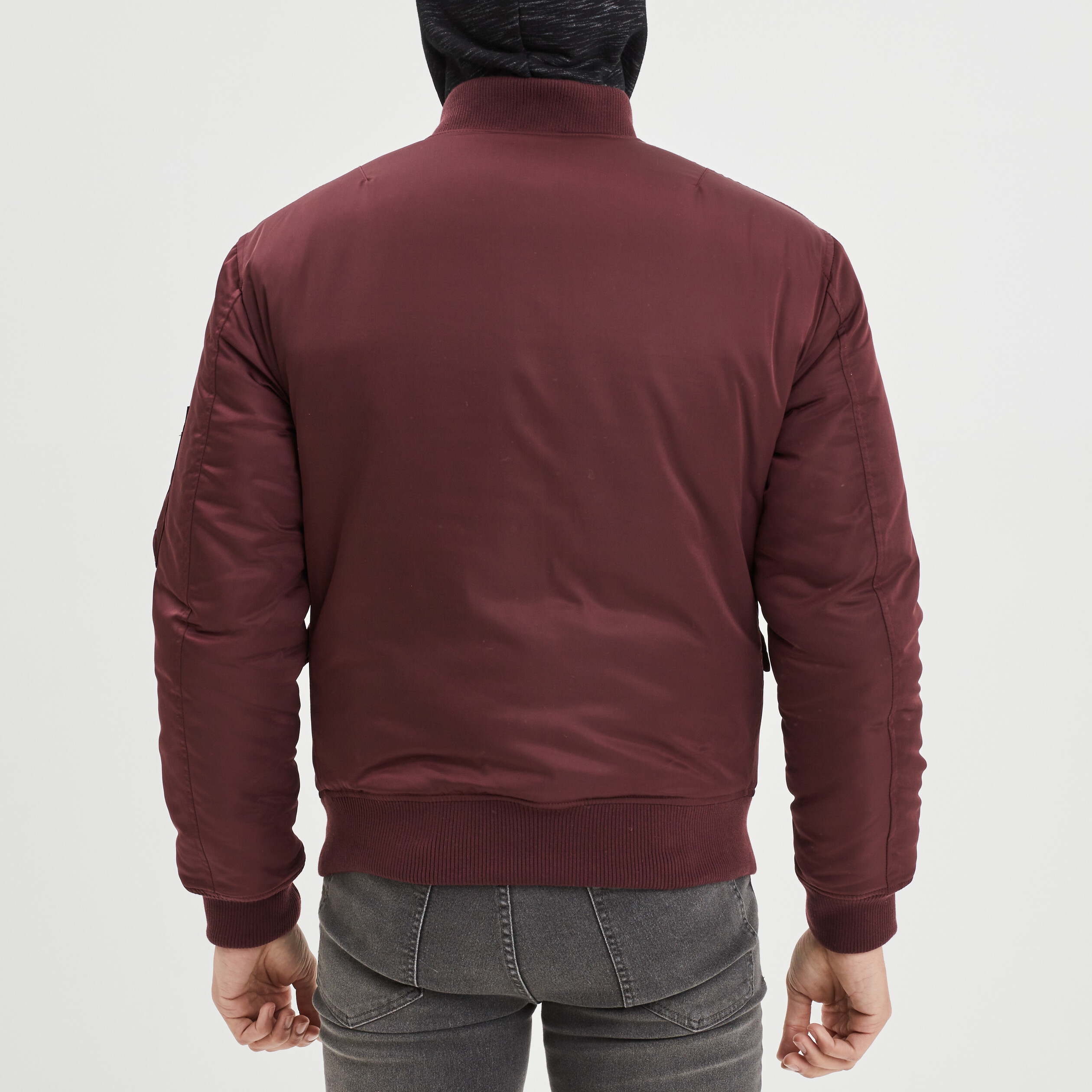Veste bomber zippée prune homme | La Halle