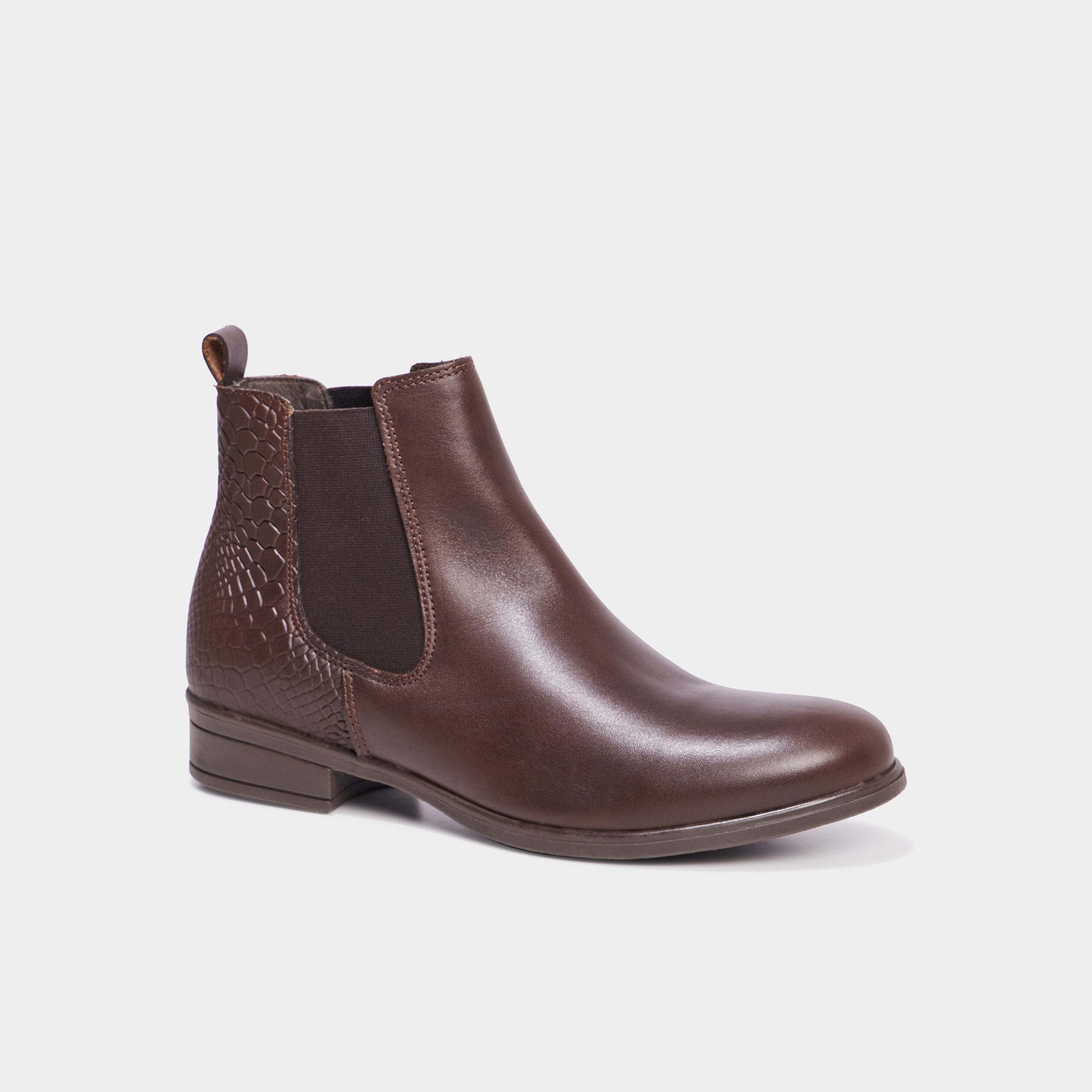 Bottines élastiquées plates marron femme | La Halle