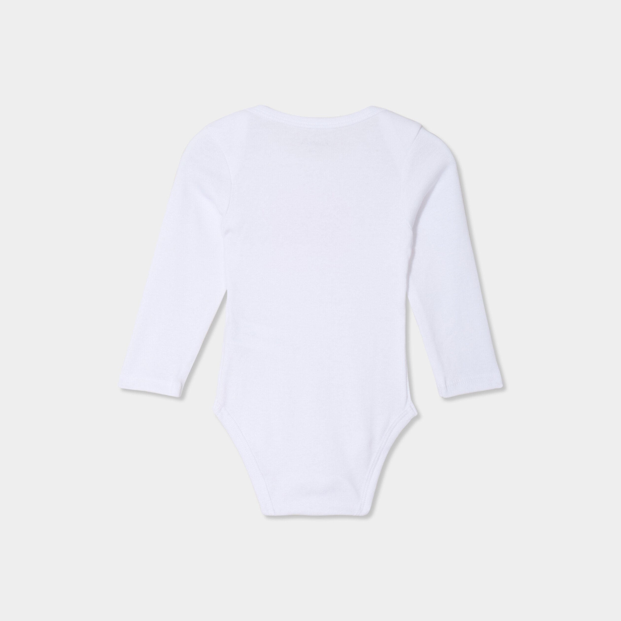 Body US velours coton manches longues blanc bébé | La Halle