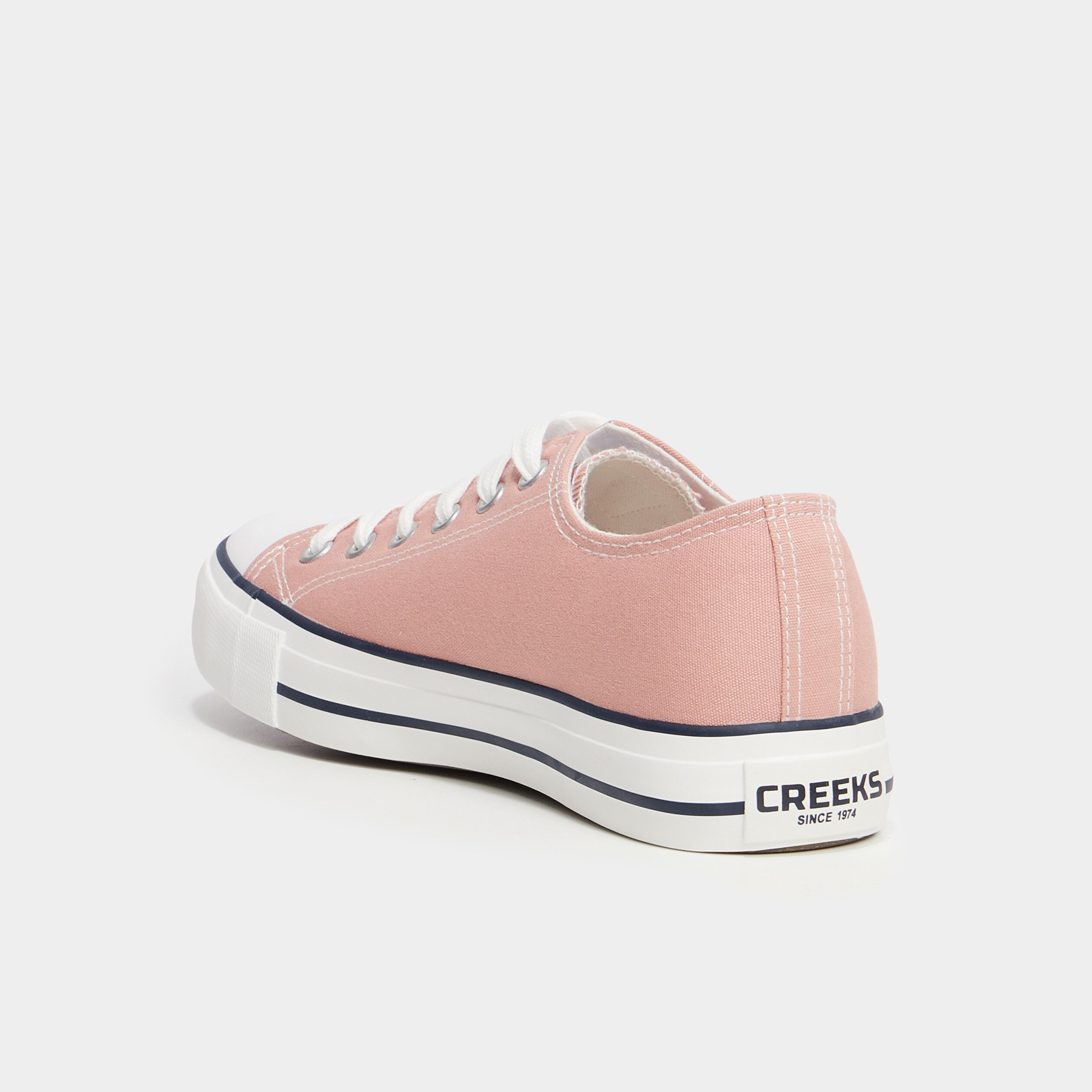 Tennis en toile à lacets rose clair femme | La Halle