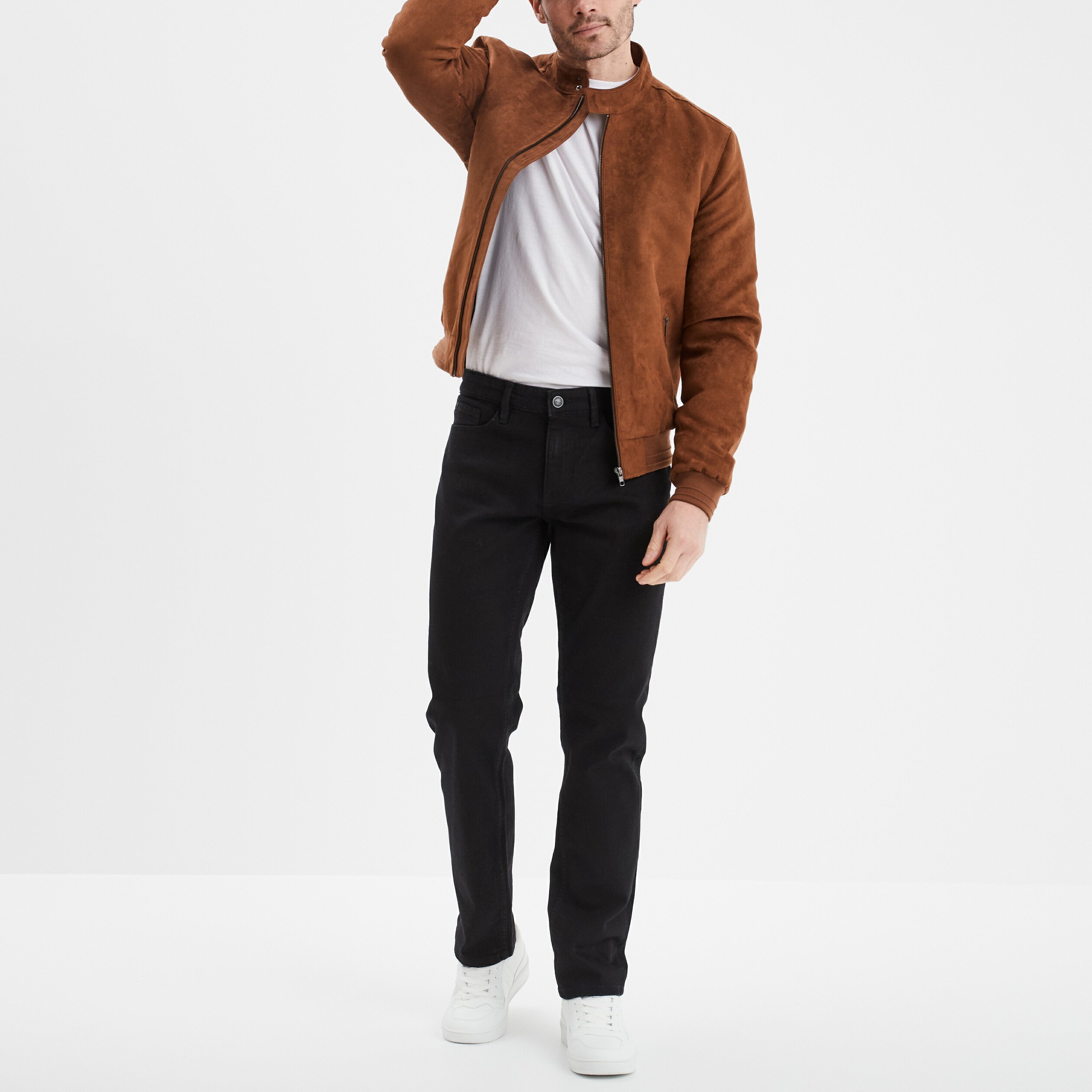 Jeans regular 5 poches denim noir homme | La Halle