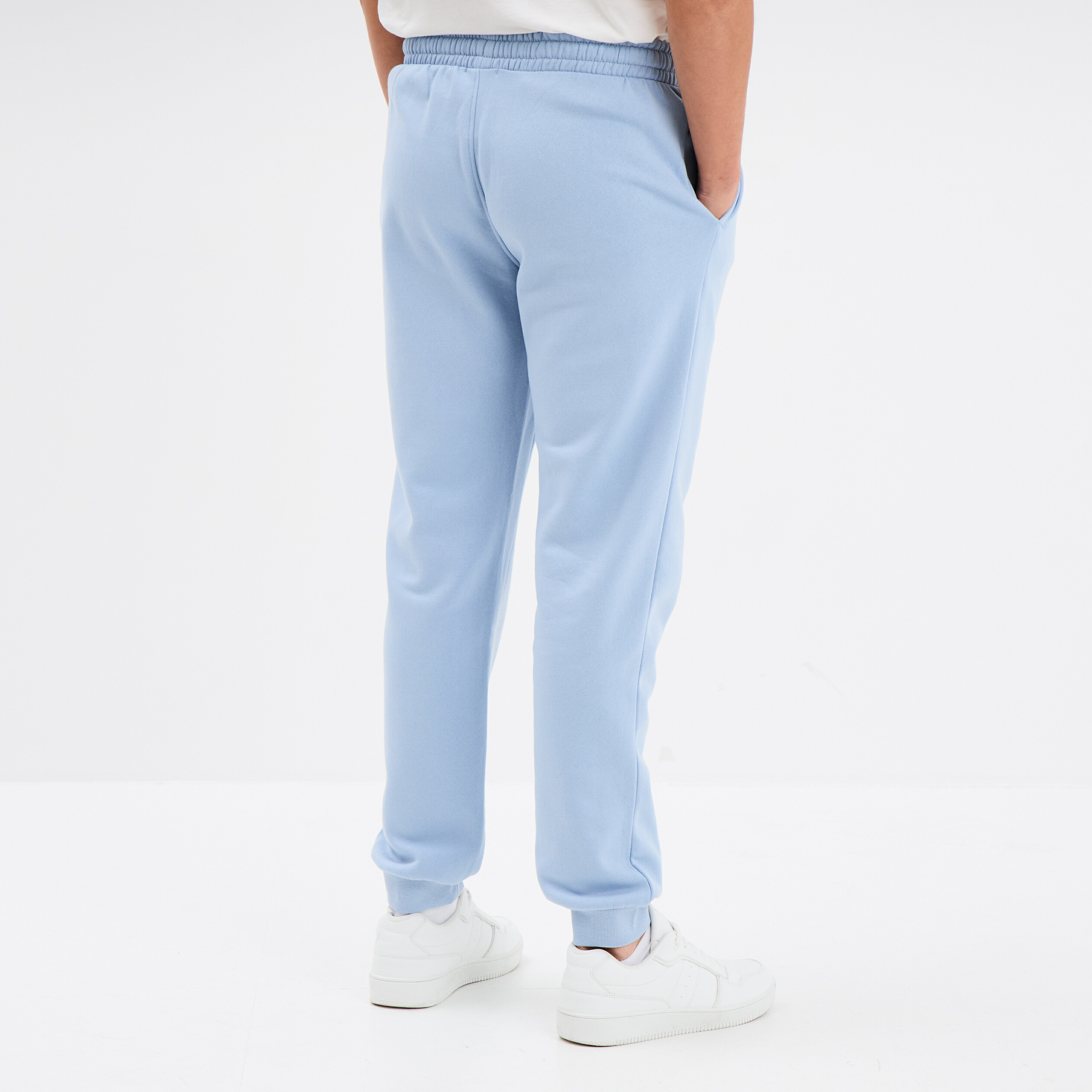 Pantalon jogging droit molleton bleu ciel homme | La Halle