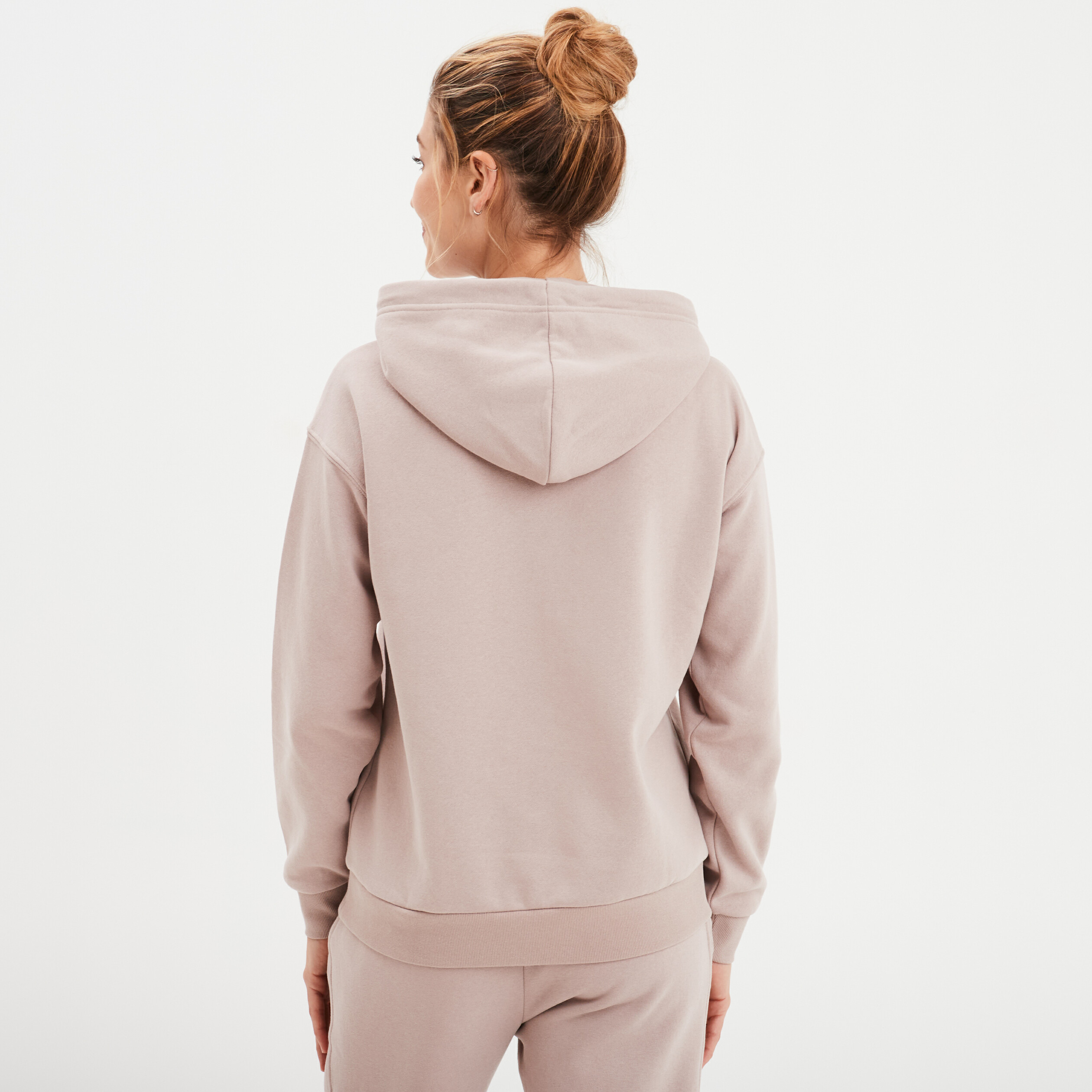 Sweat hoodie molleton à capuche marron clair femme | La Halle