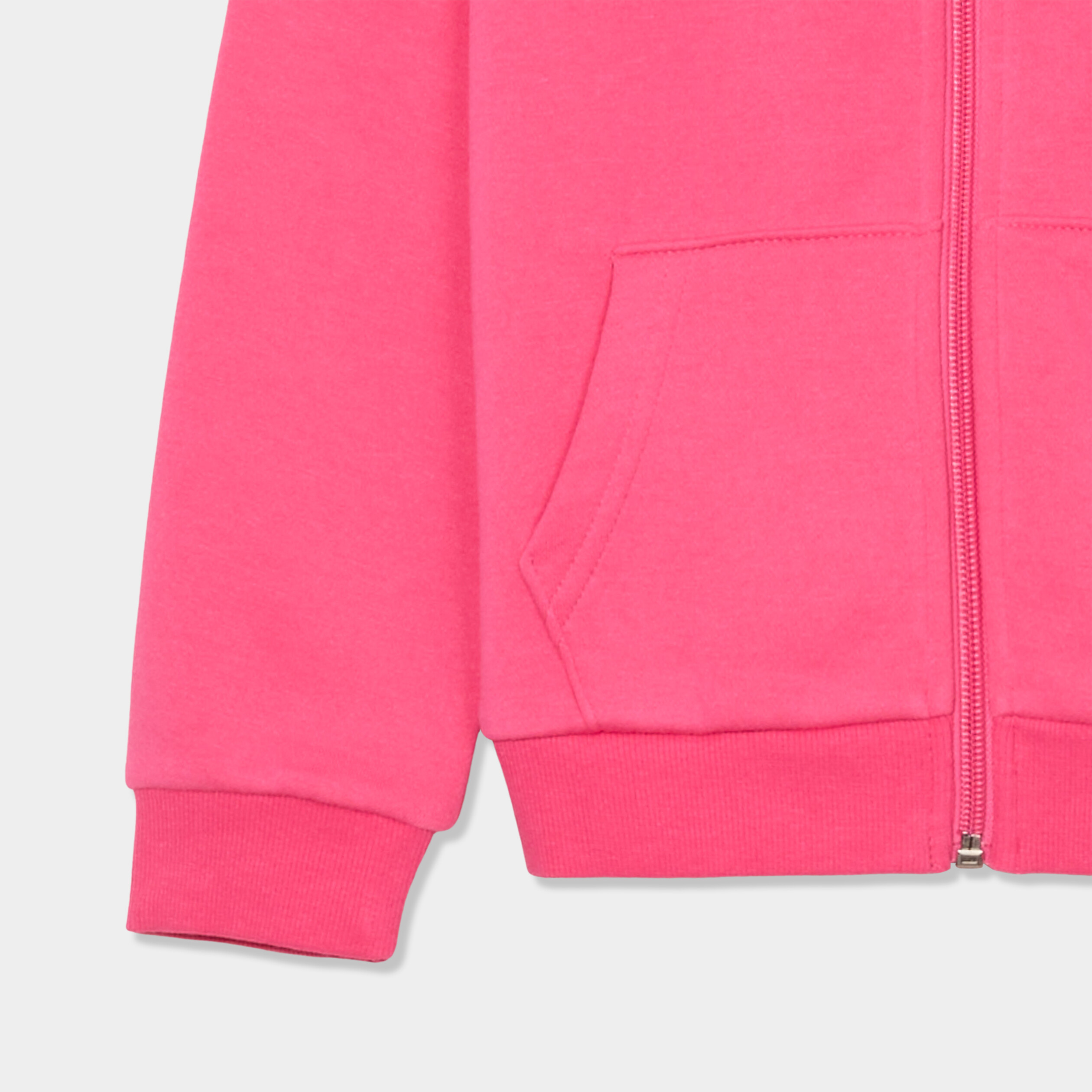 Sweat à capuche zippé rose fushia fille | La Halle