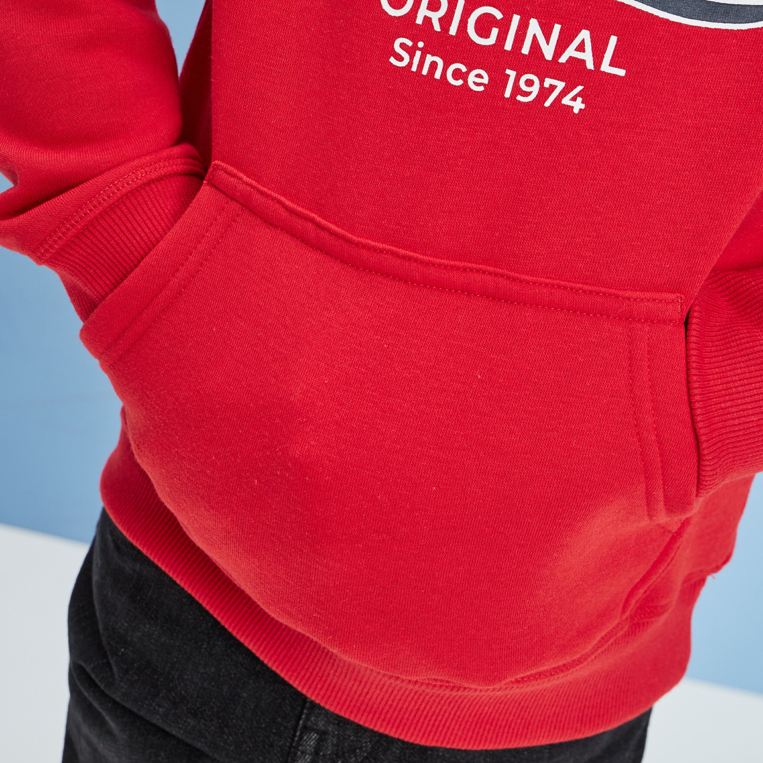 Sweat à capuche hoodie Creeks rouge garçon | La Halle