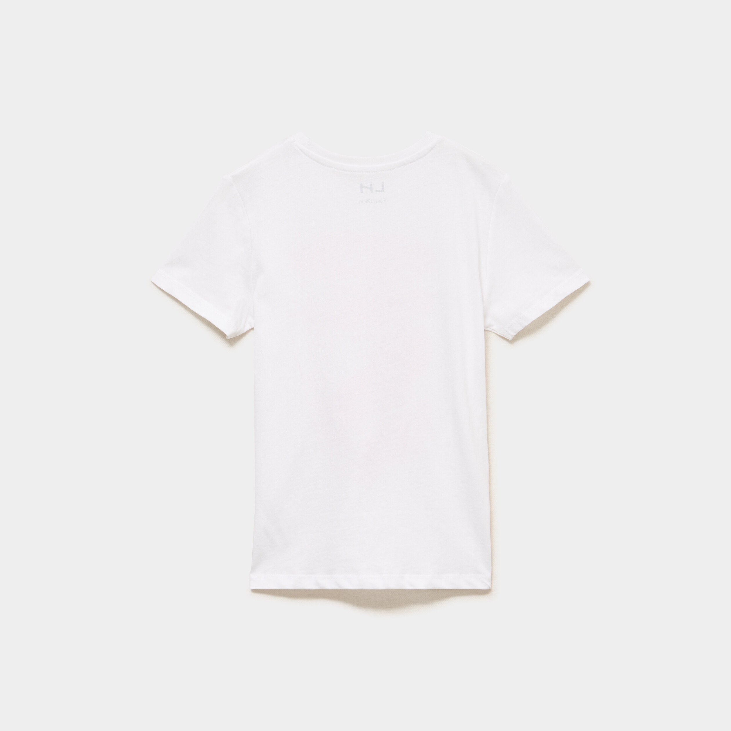 T-shirt manches courtes coton col rond blanc garçon | La Halle