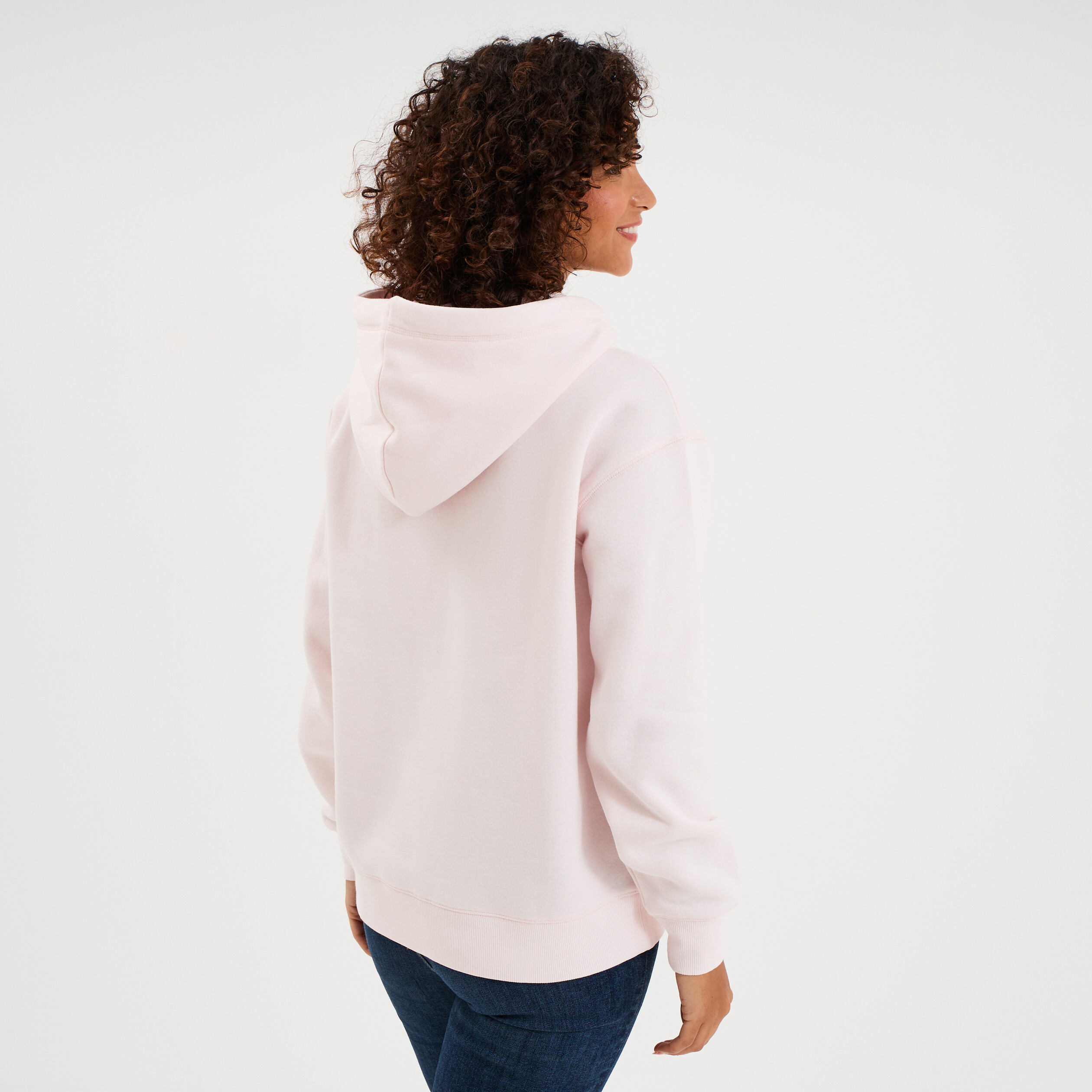 Sweat à capuche hoodie rose clair femme | La Halle
