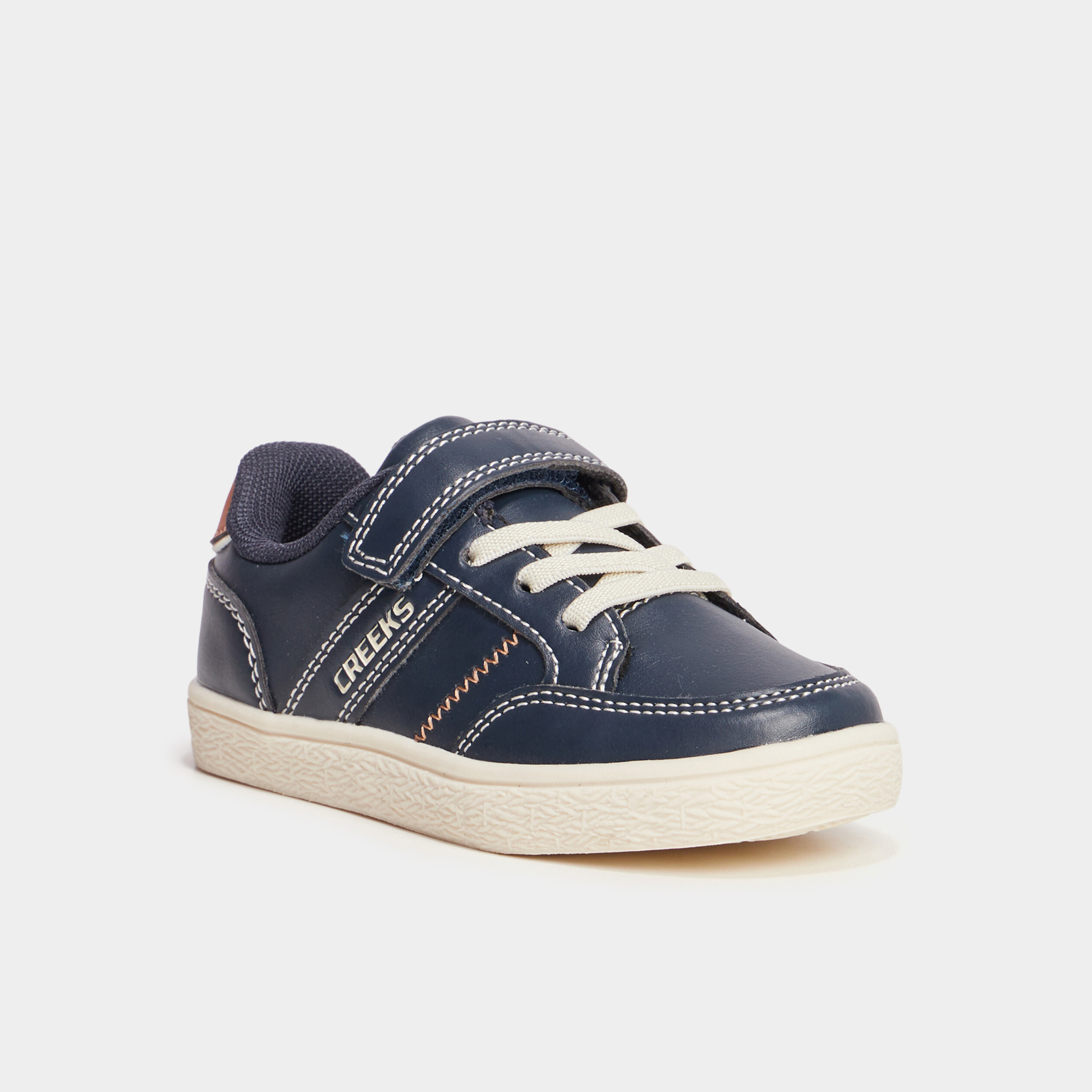 Tennis basses à scratchs bleu marine garçon | La Halle