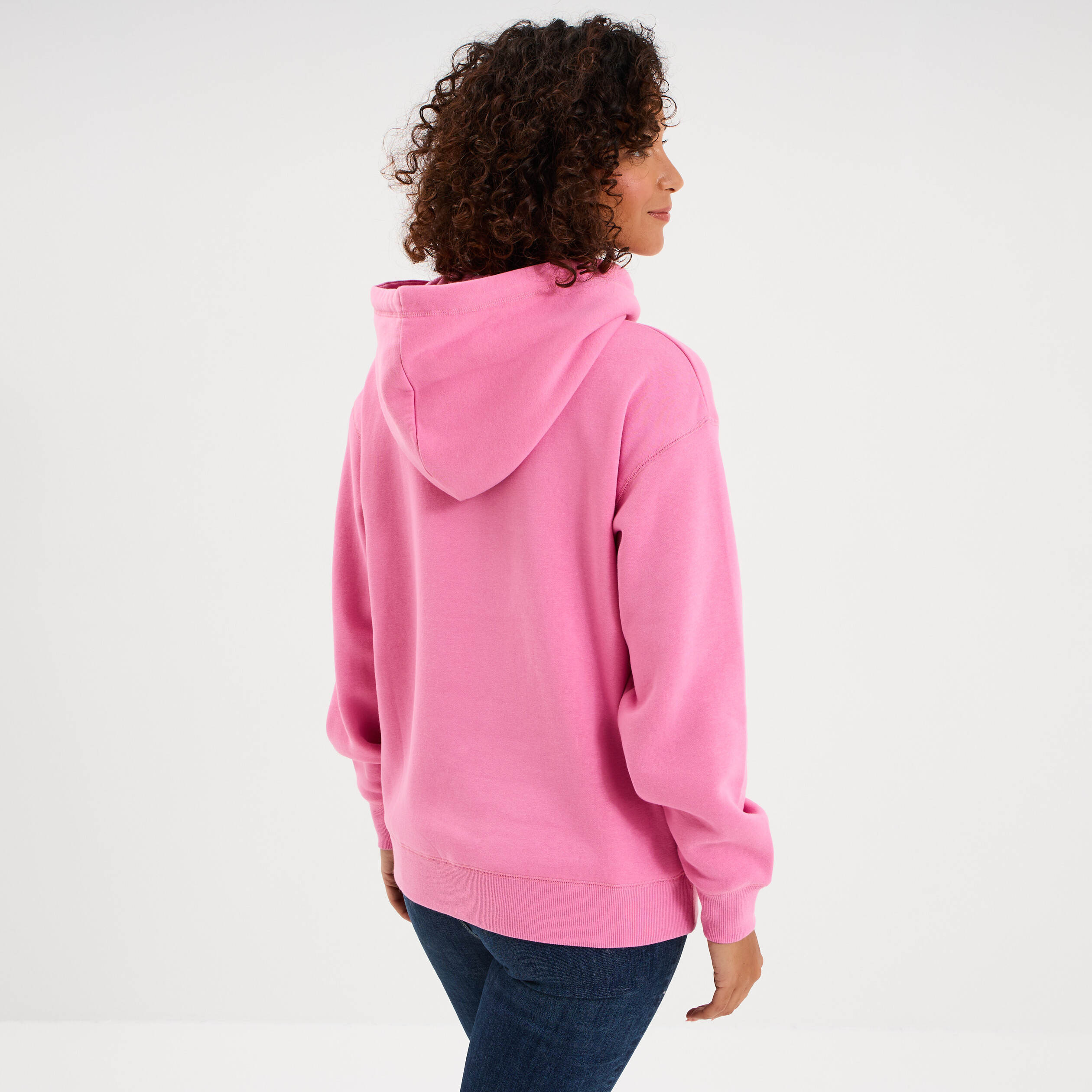 Sweat à capuche hoodie rose vif femme | La Halle