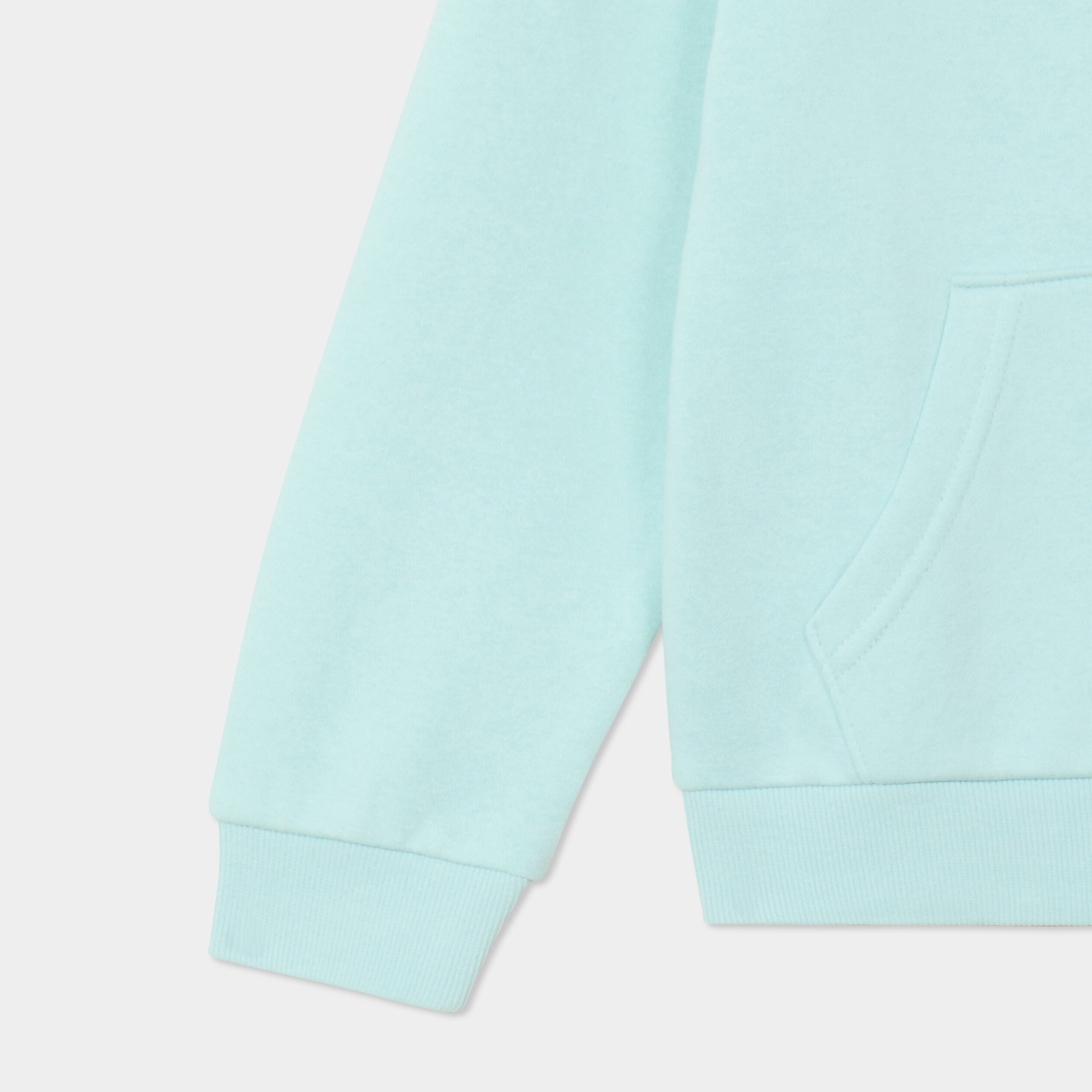 Sweat zippé à capuche droit vert pastel fille | La Halle