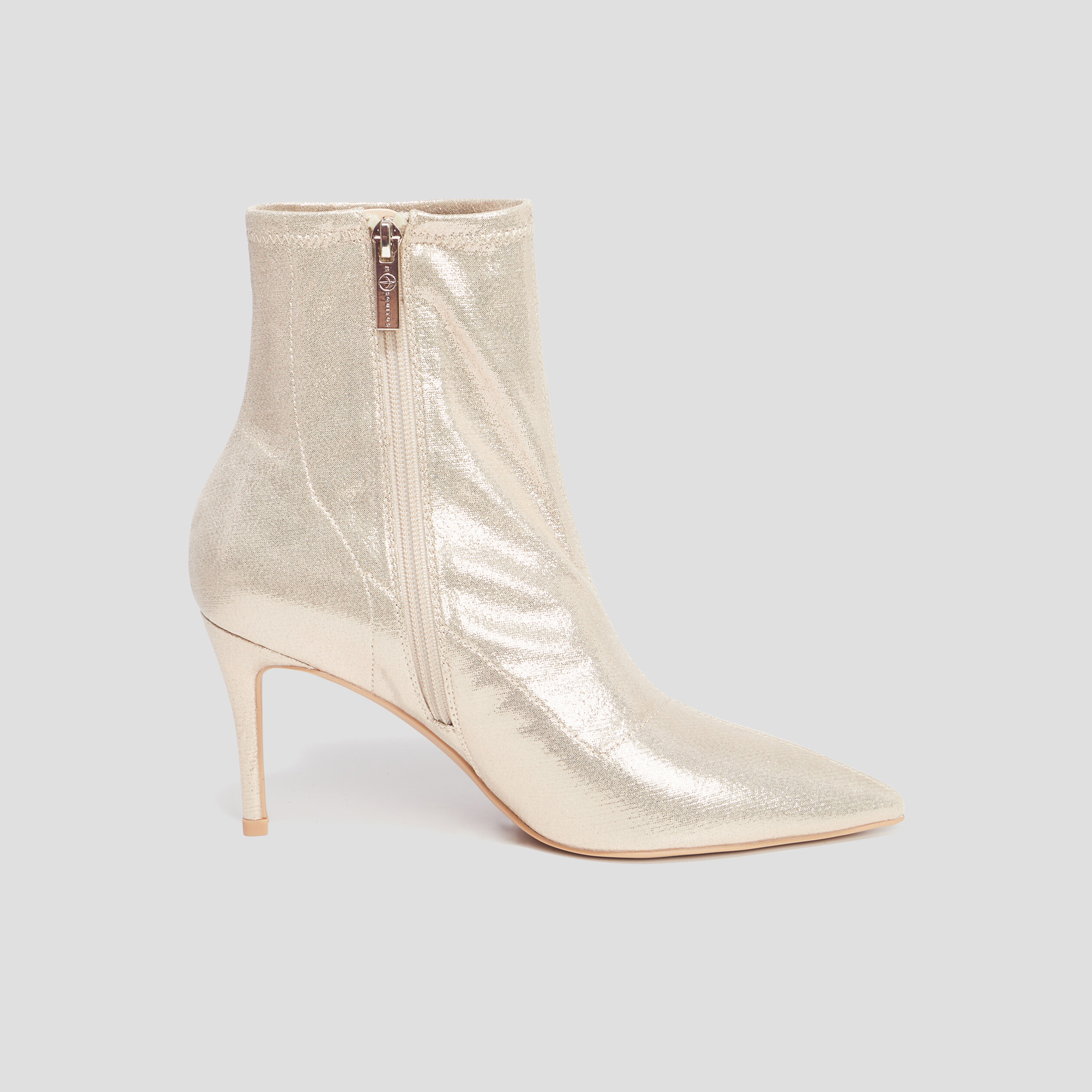 Bottines bouts pointus talons aiguilles jaune or femme | La Halle