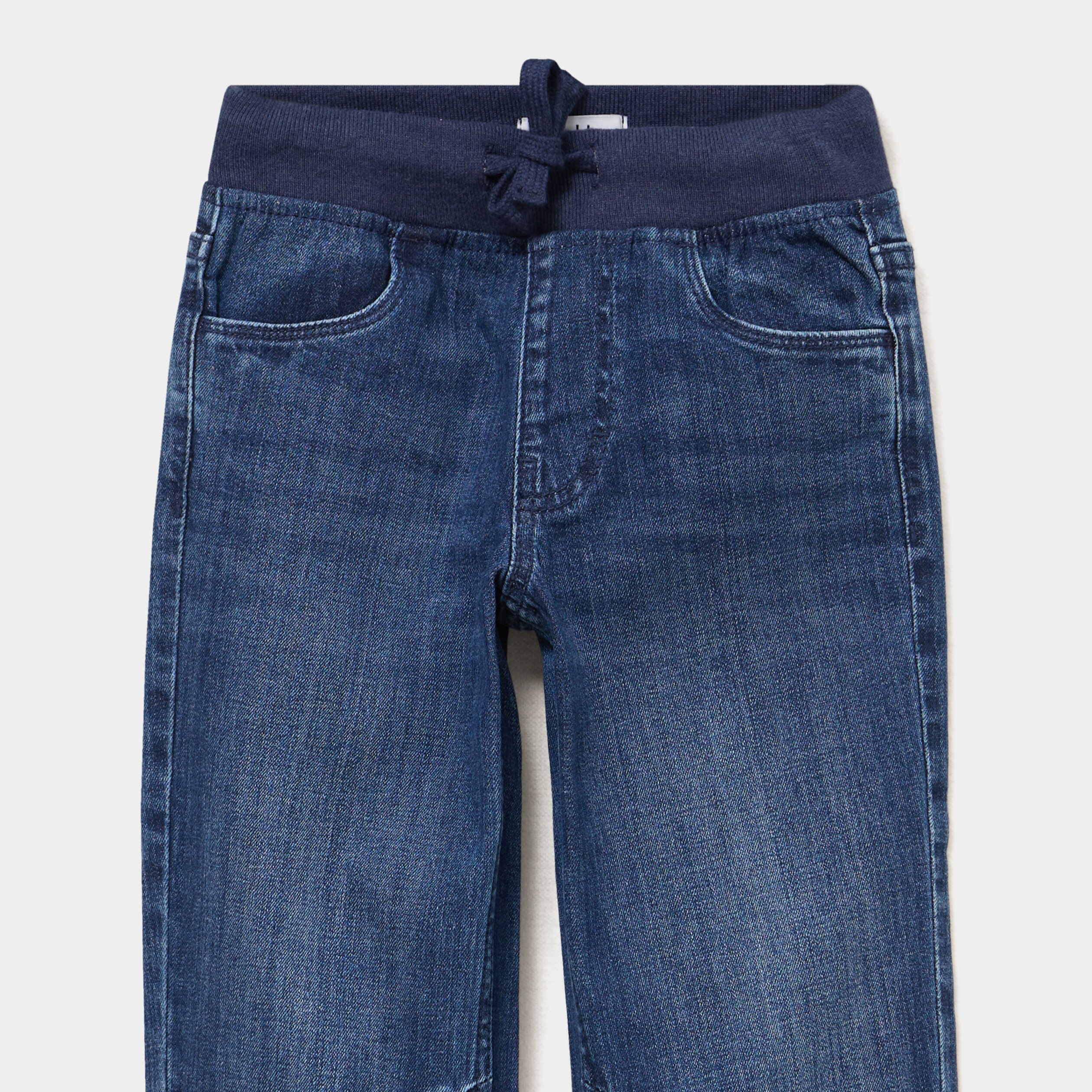 Jeans regular taille élastiquée denim stone garçon | La Halle