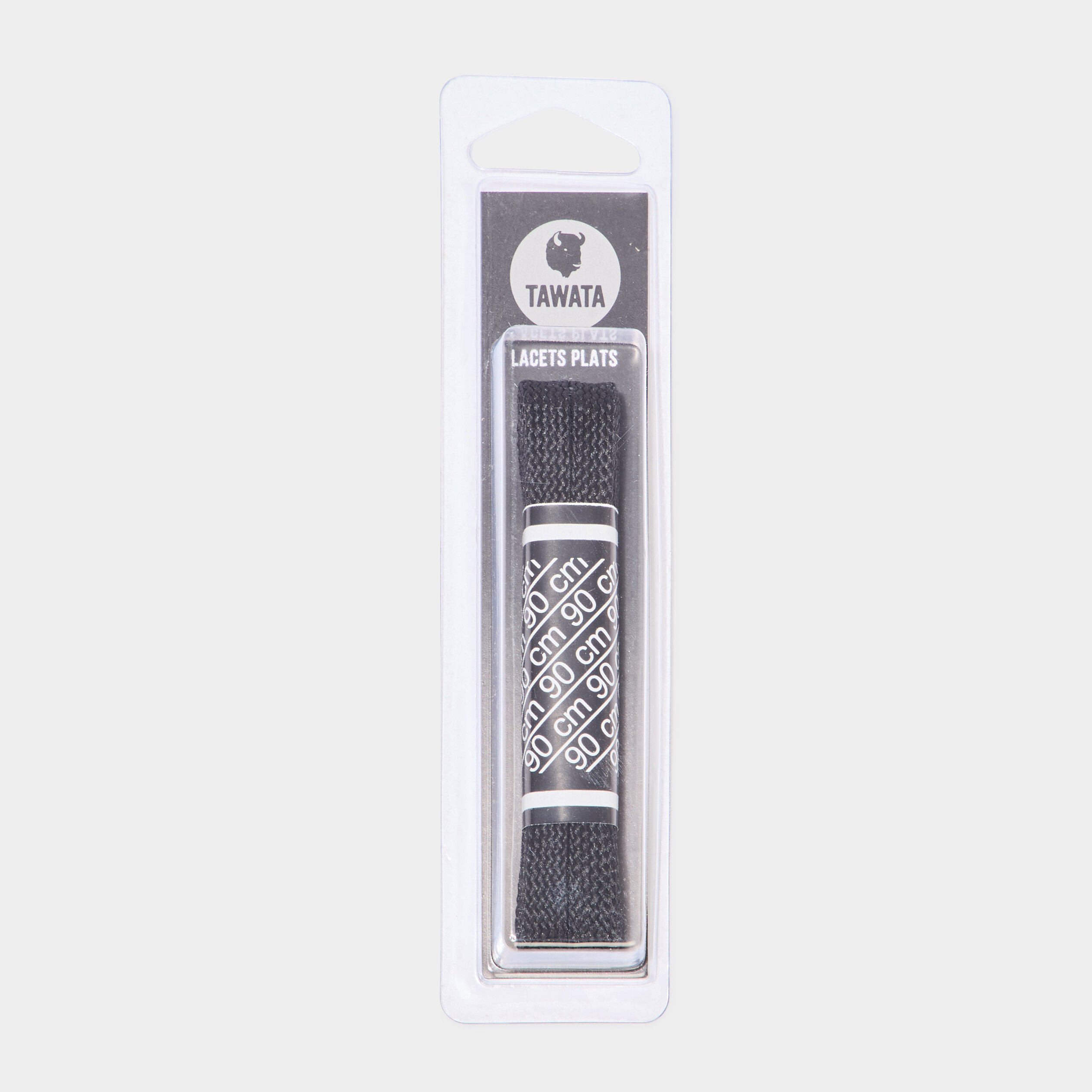 Lacet plat 90 cm Tawata noir mixte | La Halle
