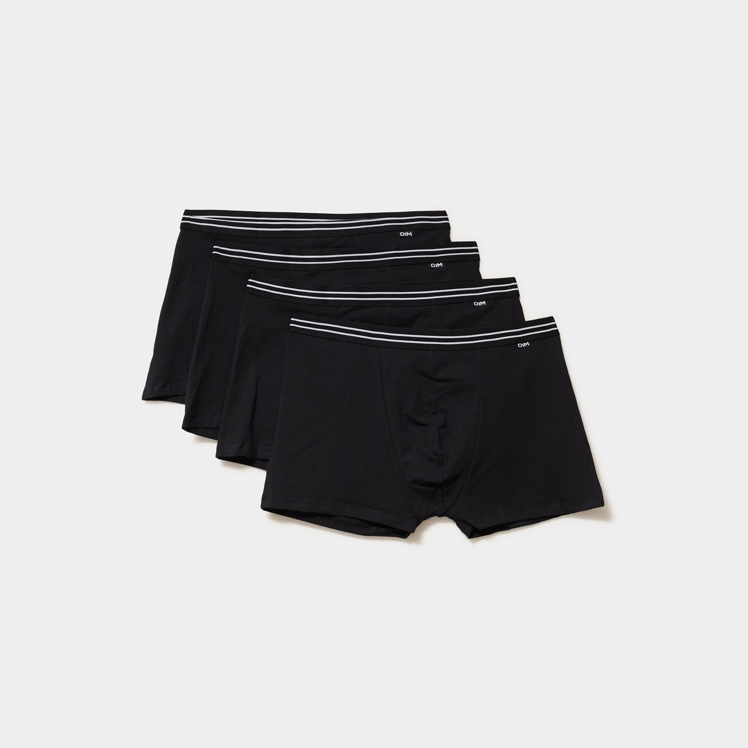Lot 4 boxers DIM Ecodim noir homme | La Halle
