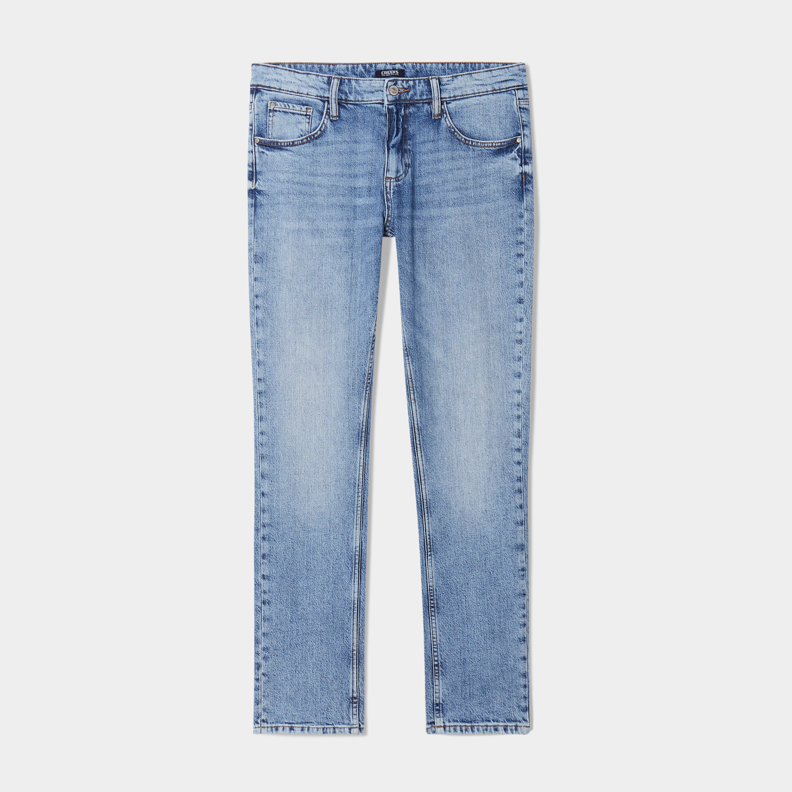Jeans denim straight 5 poches denim triple stone homme | La Halle
