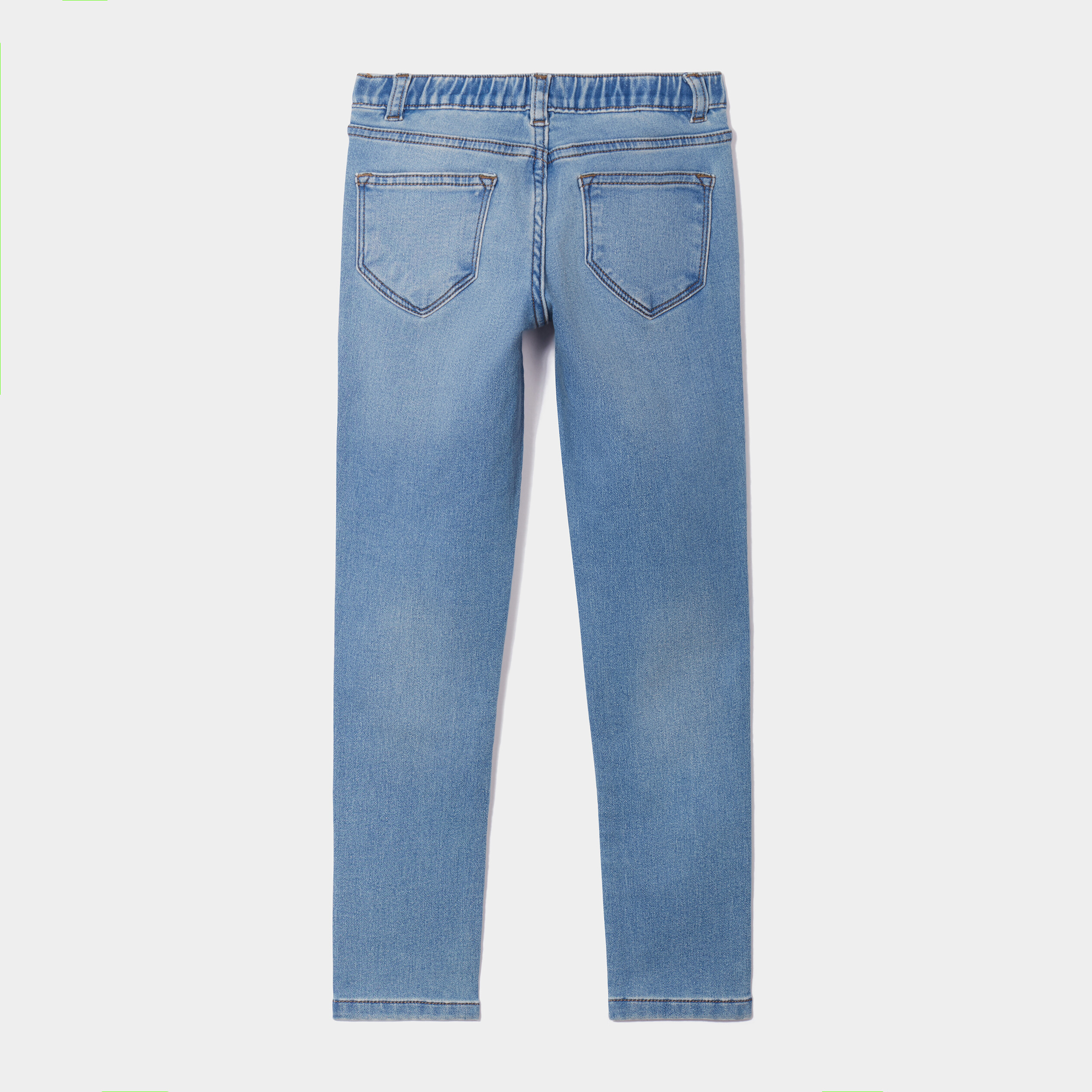 Jegging stretch élastiqué en molleton denim stone fille | La Halle