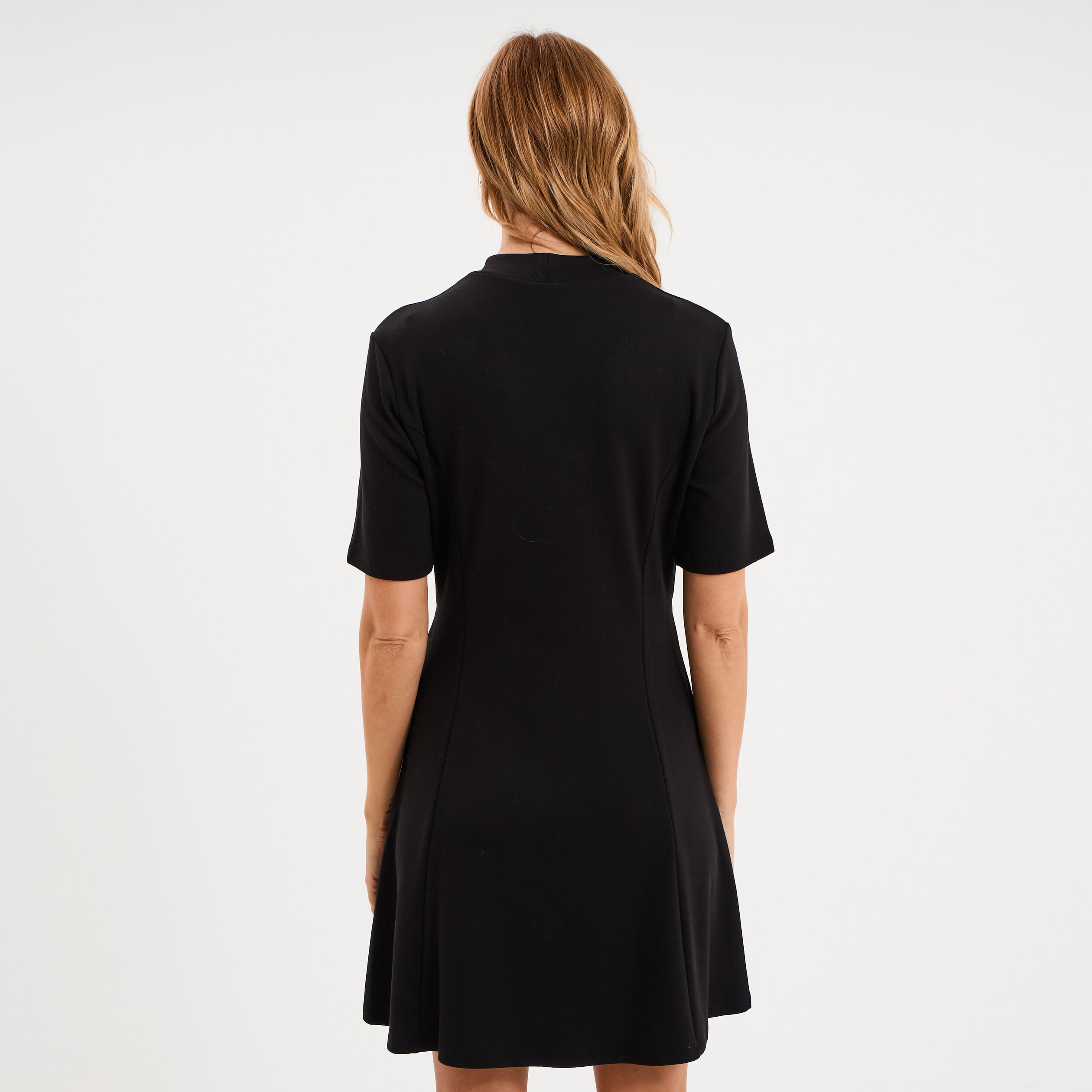 Robe évasée boucle taille noir femme | La Halle