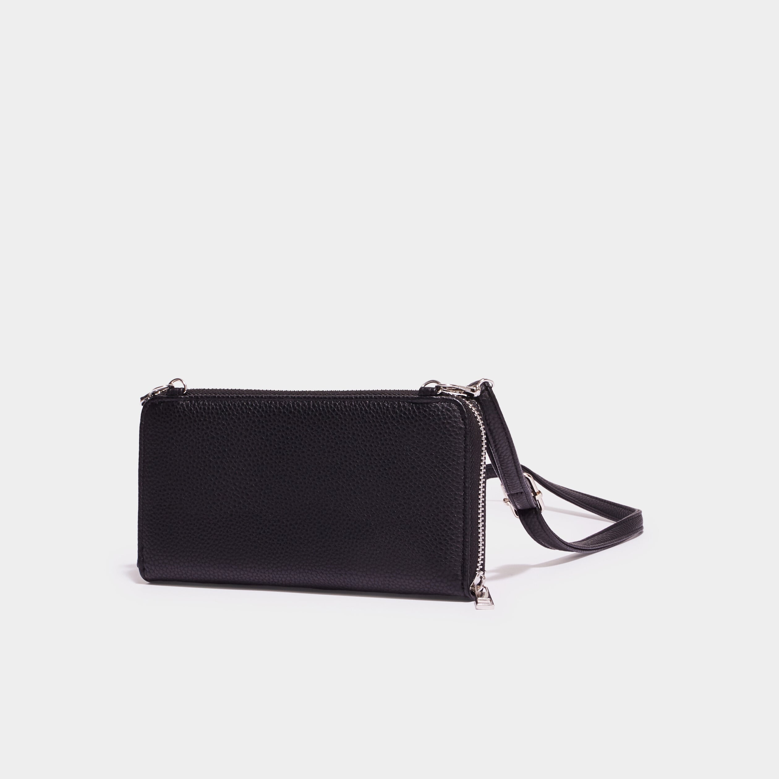 Sac pochette avec bandoulière noir mixte | La Halle