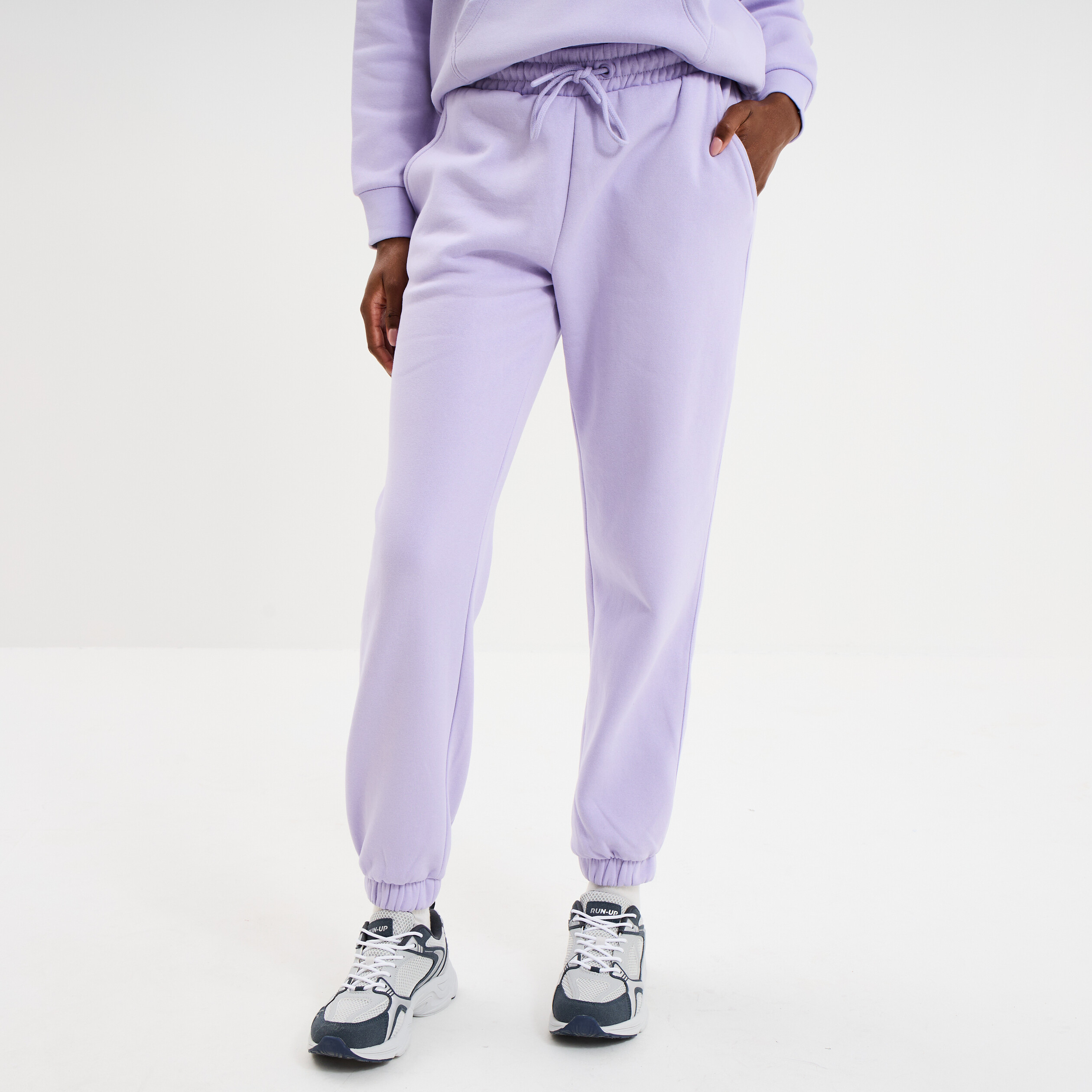Pantalon jogging droit molleton parme femme | La Halle