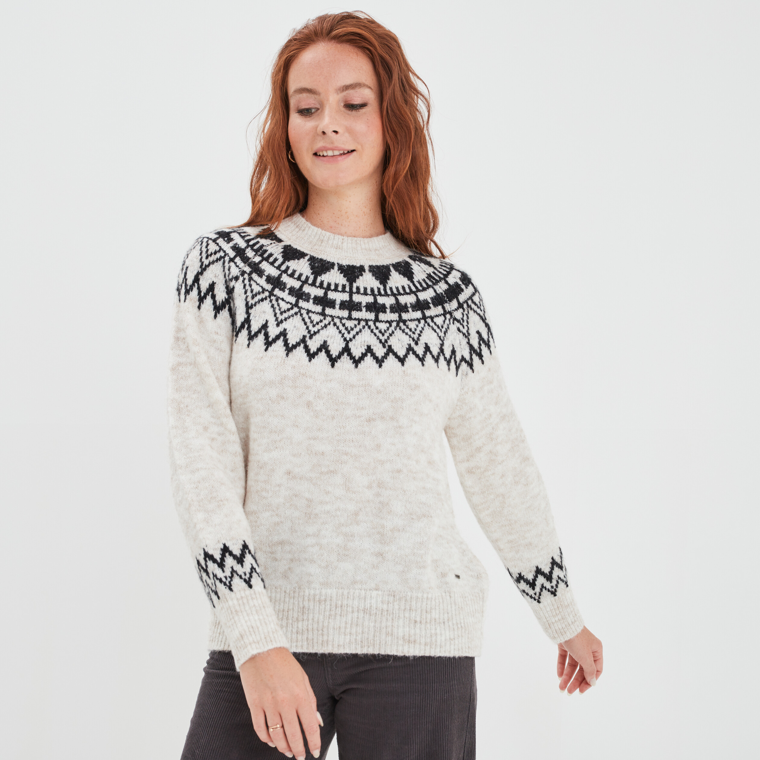 Pull Jacquard Pour Femme