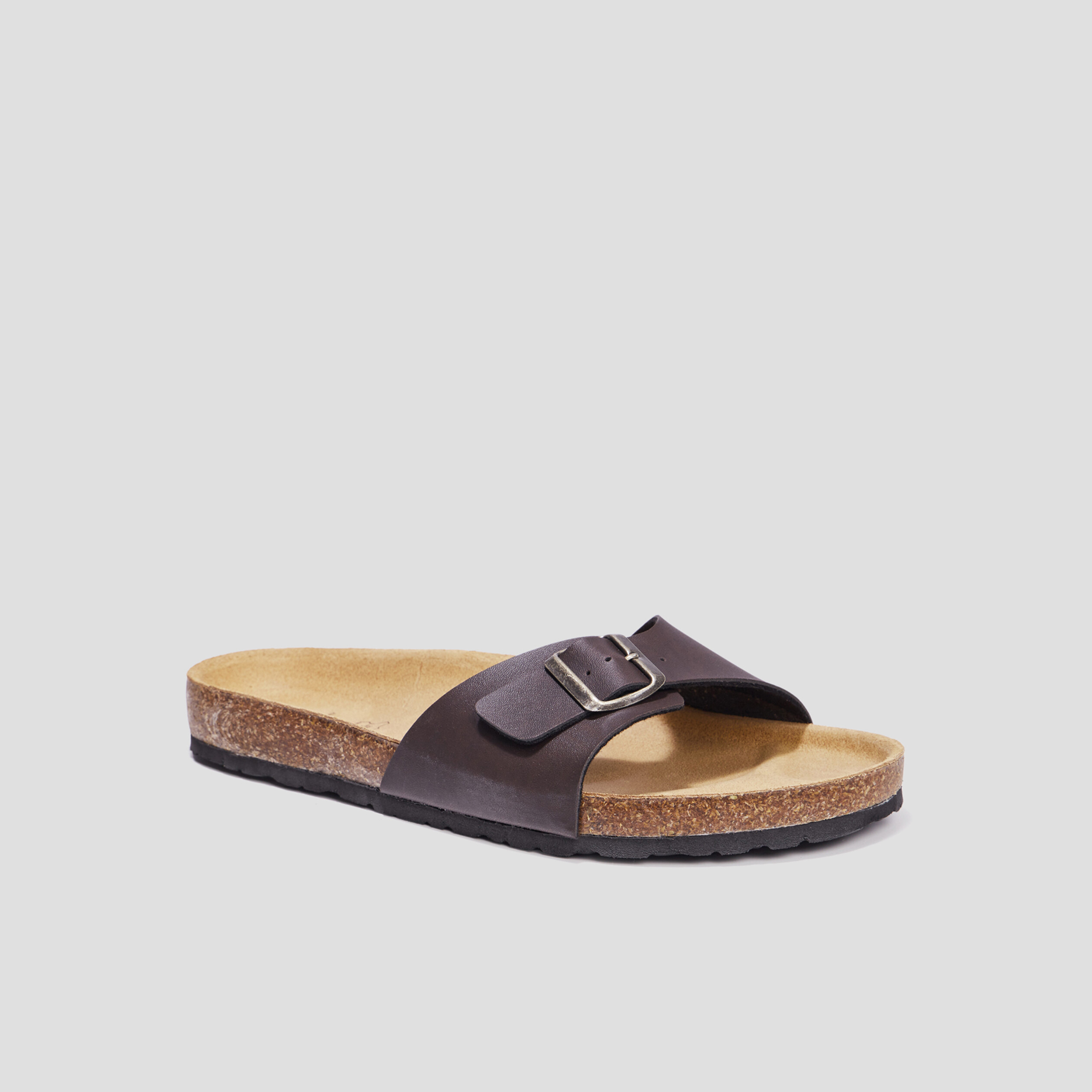 Mules avec boucles marron homme | La Halle