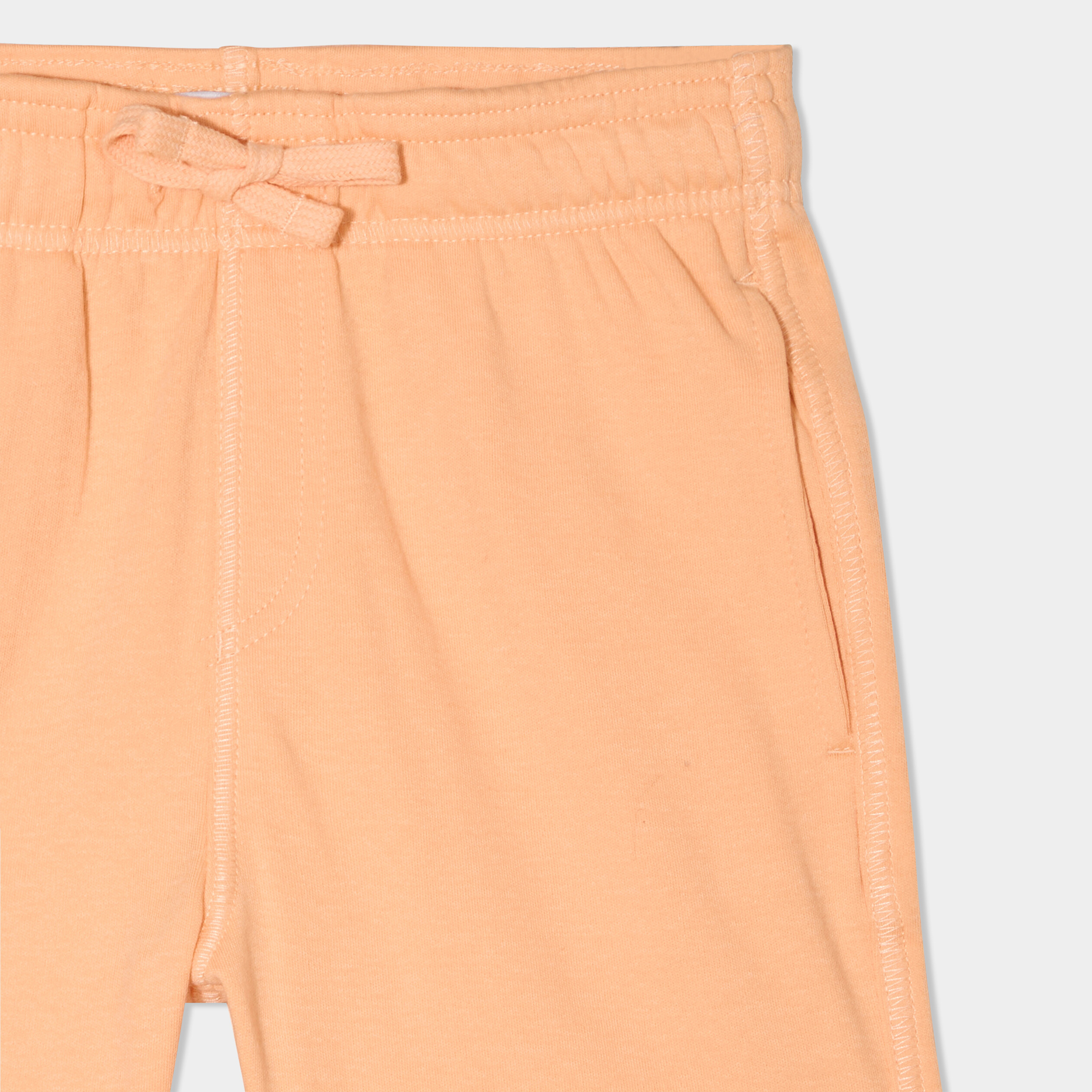 Short jogging droit taille élastiquée rose saumon garçon | La Halle