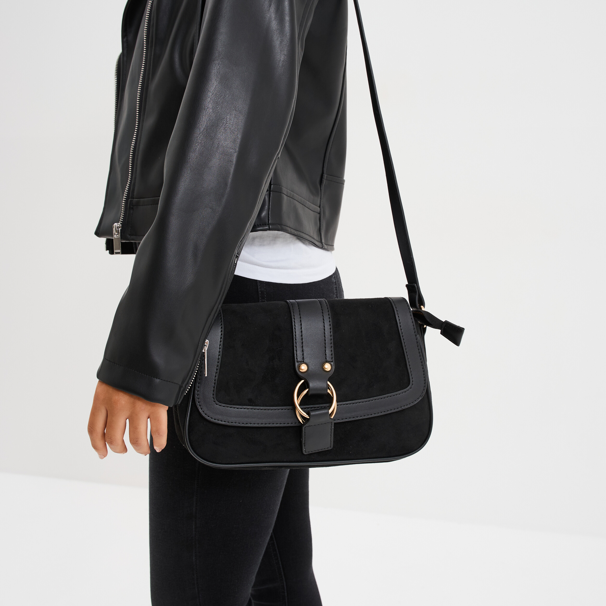 Sac à main avec bandoulière noir femme | La Halle