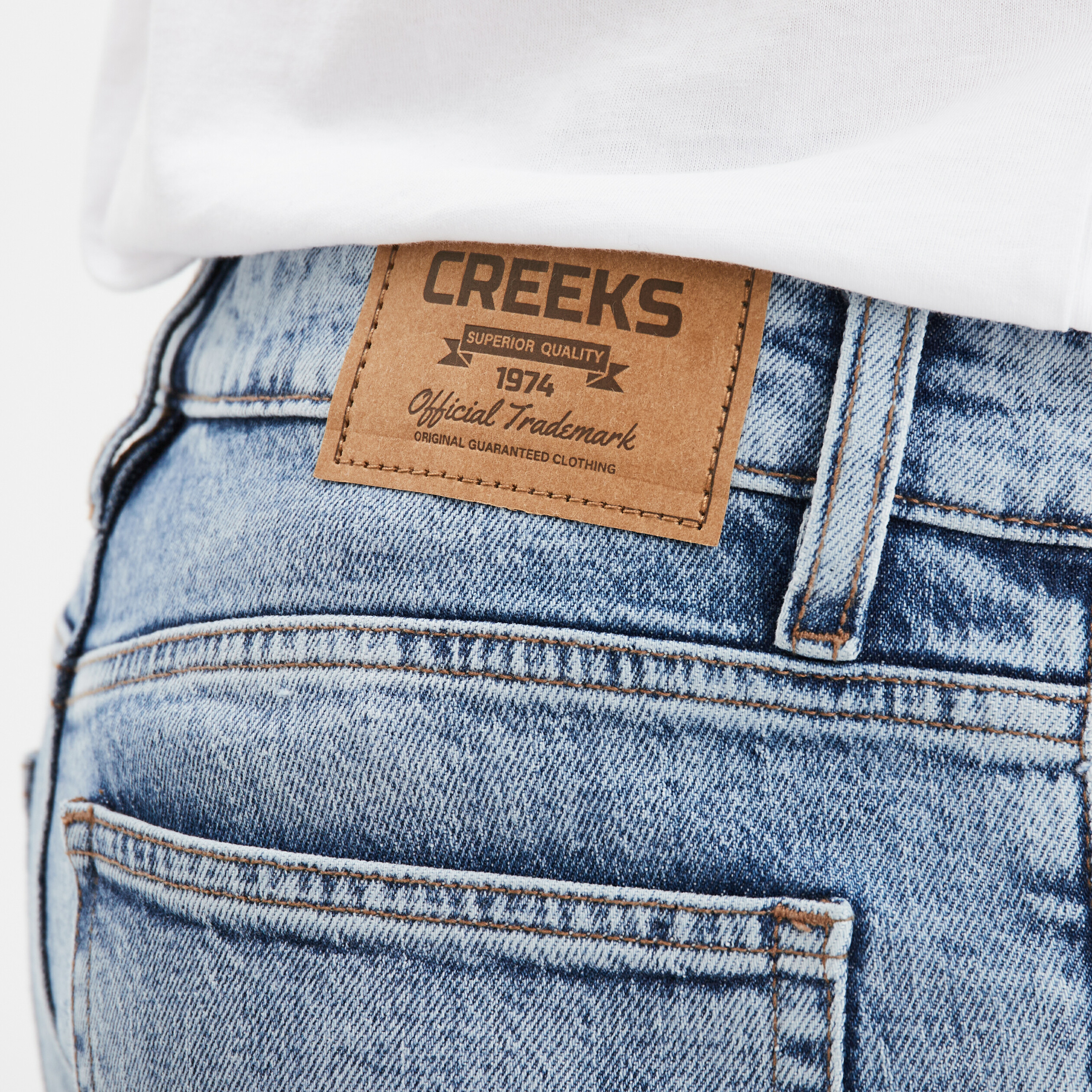 Jeans denim straight 5 poches denim triple stone homme | La Halle