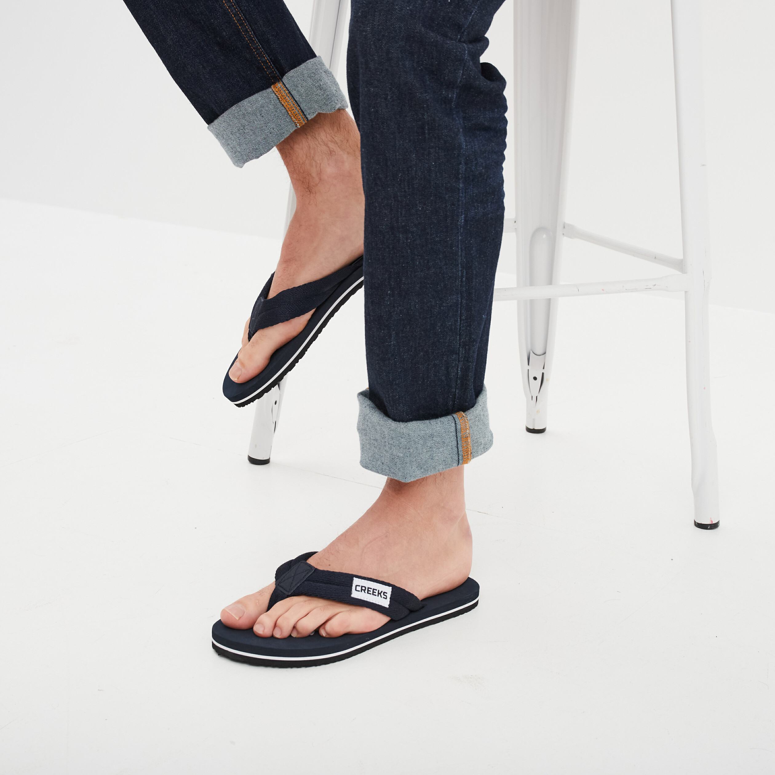 Tongs bleu marine homme | La Halle