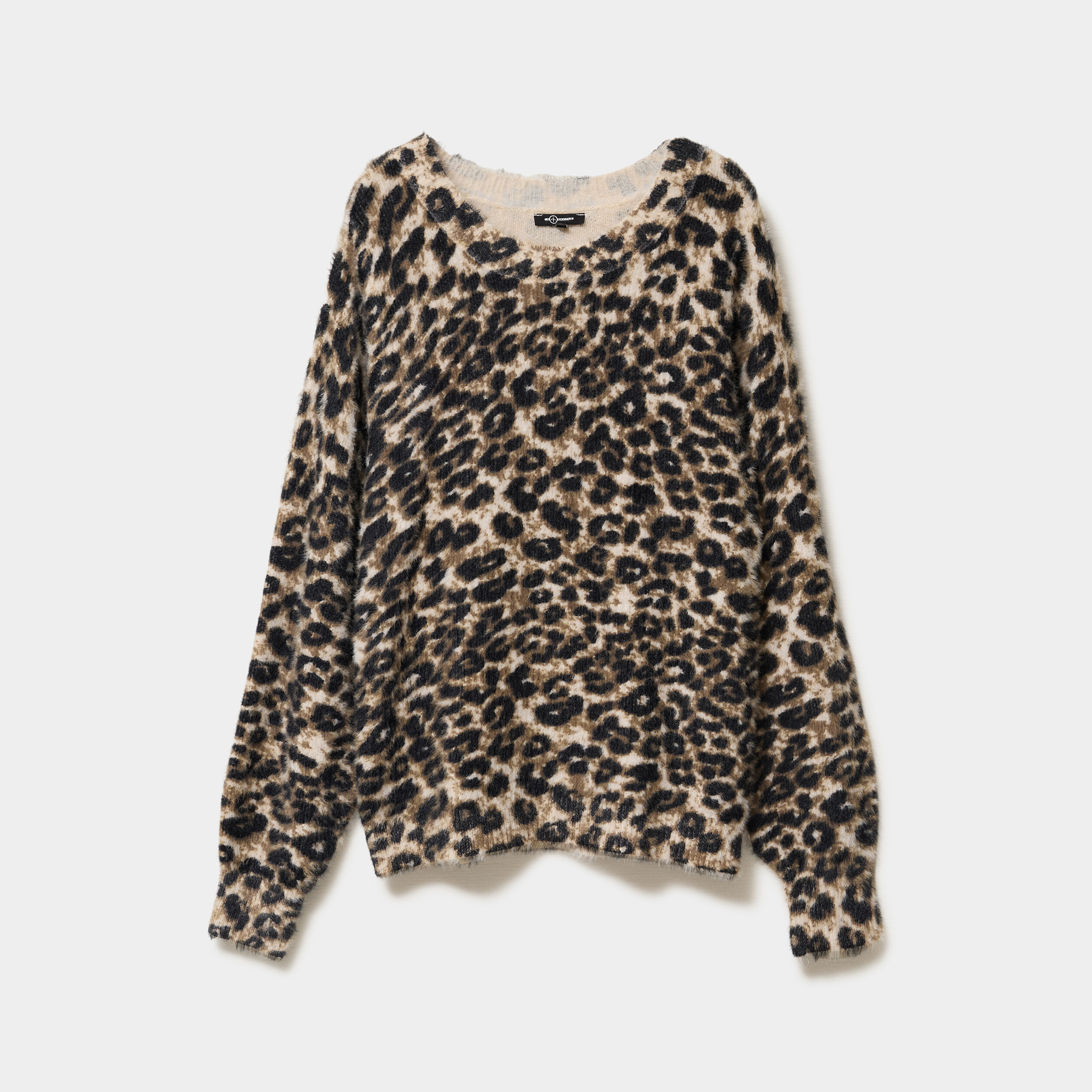 Pull col rond manches longues beige femme | La Halle