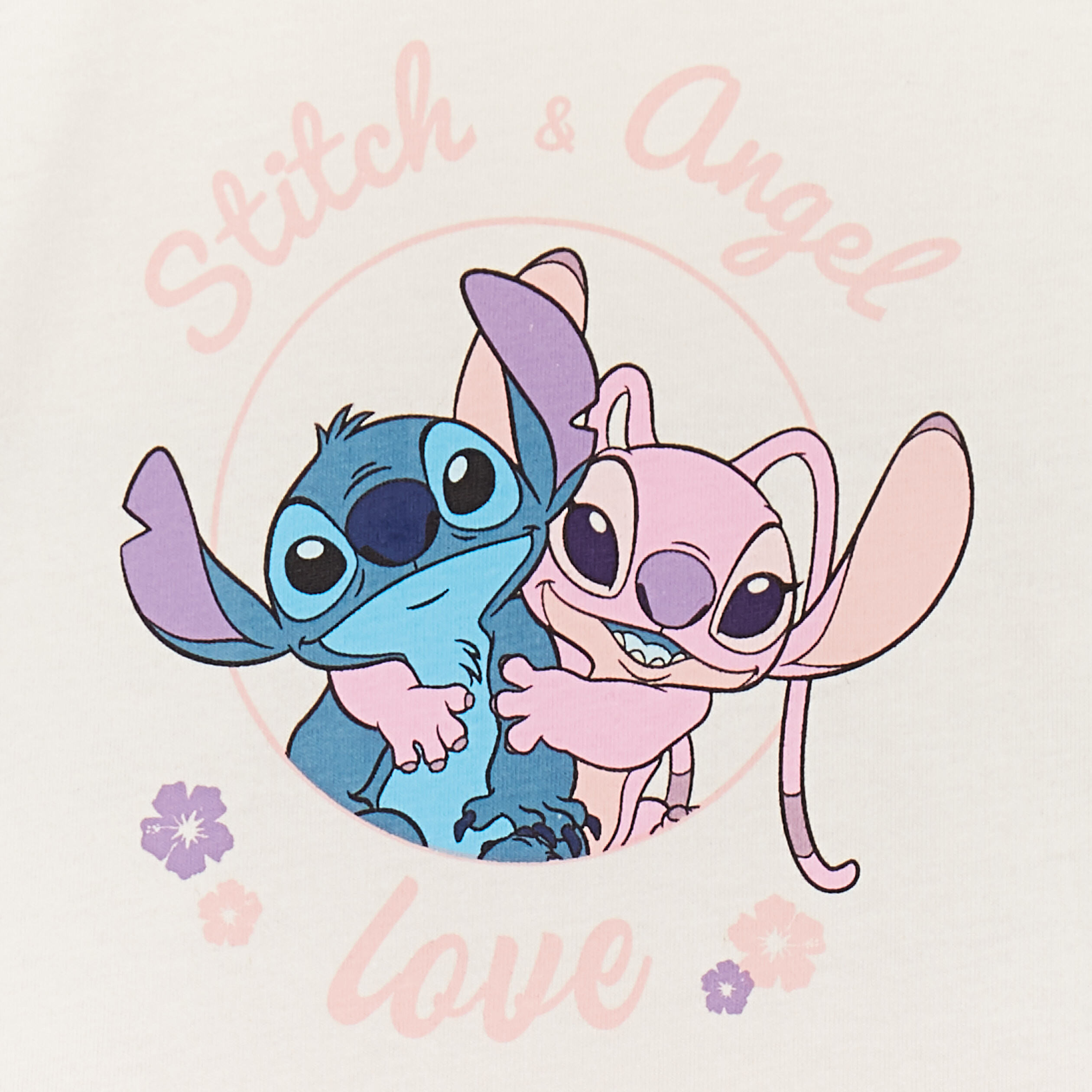 Ensemble t-shirt et short coton Stitch ivoire bébé fille | La Halle