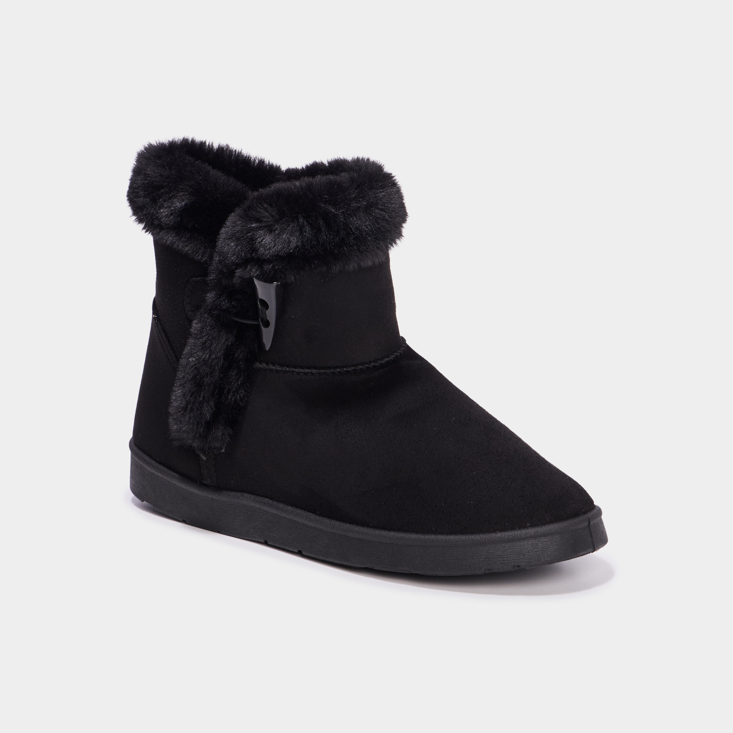 Bottines fourrées noir femme | La Halle