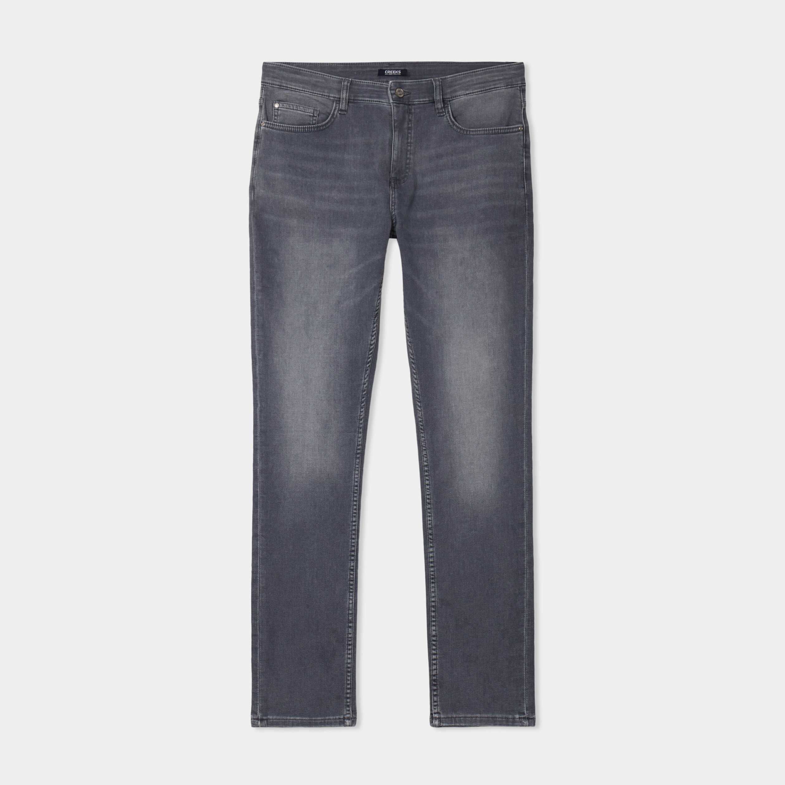 Jean stretch coupe slim denim gris homme | La Halle