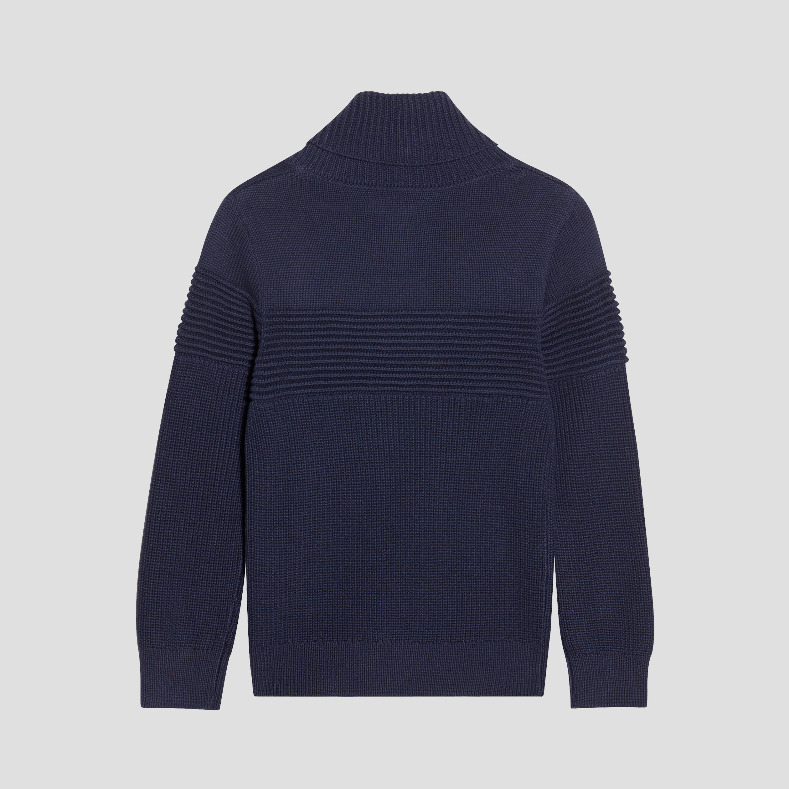 Pull avec col châle bleu marine garçon | La Halle