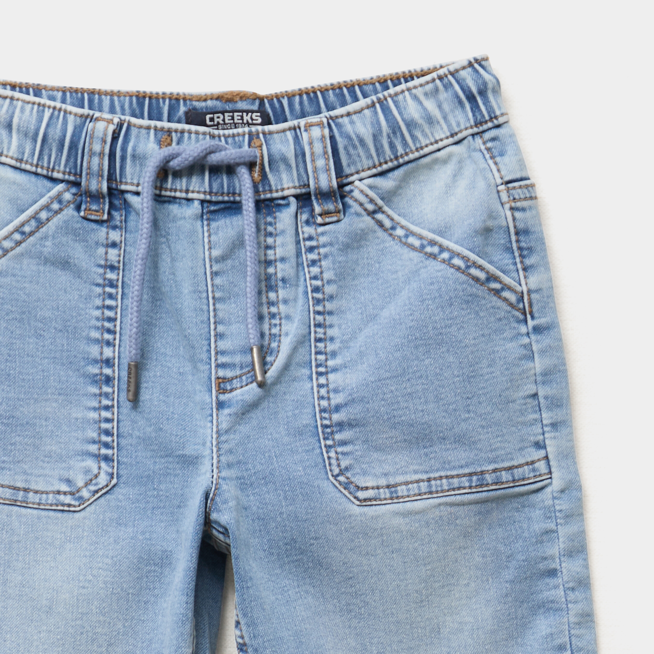 Jeans jogger droit denim double stone garçon | La Halle