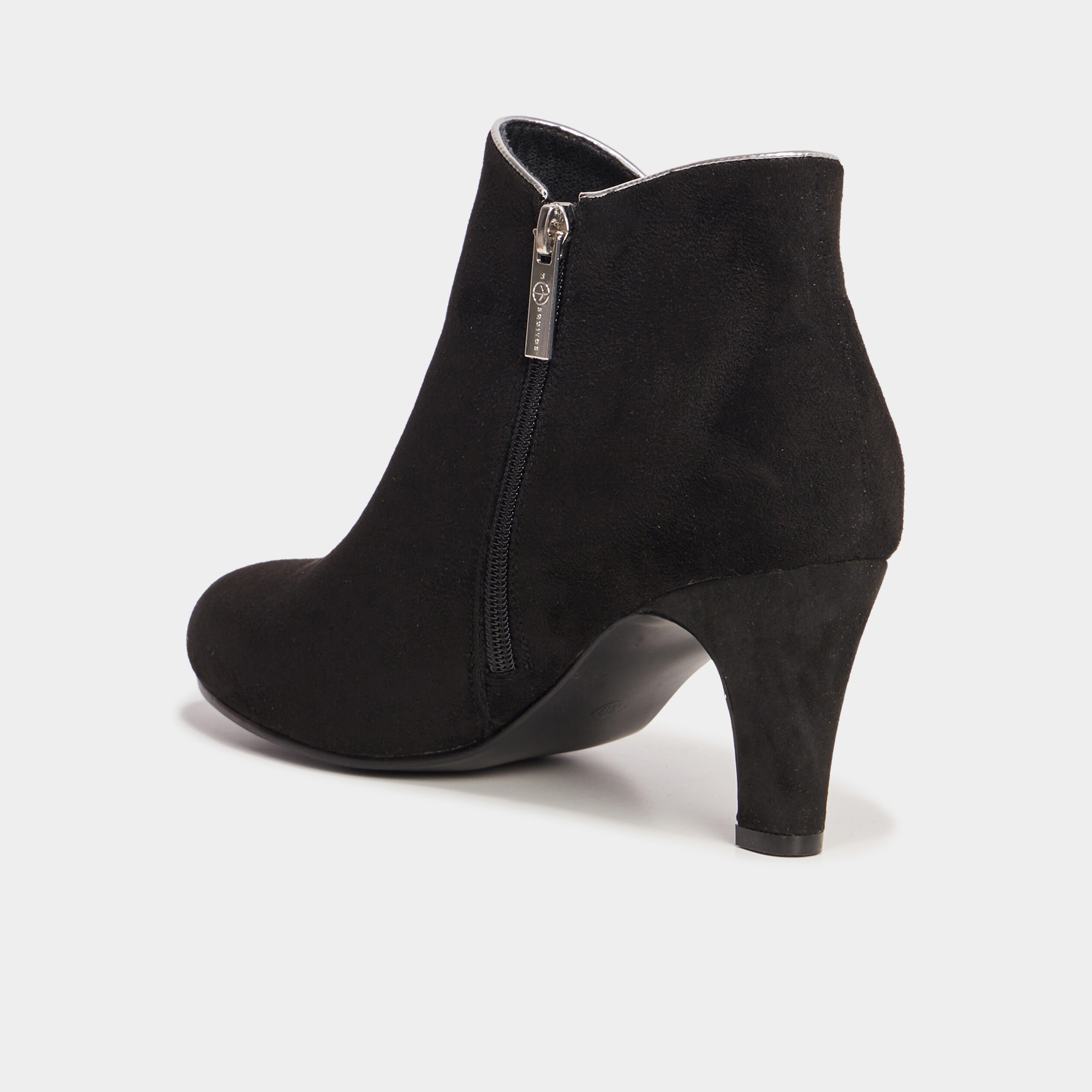 Bottines aspect daim à talons Mosquitos noir femme | La Halle