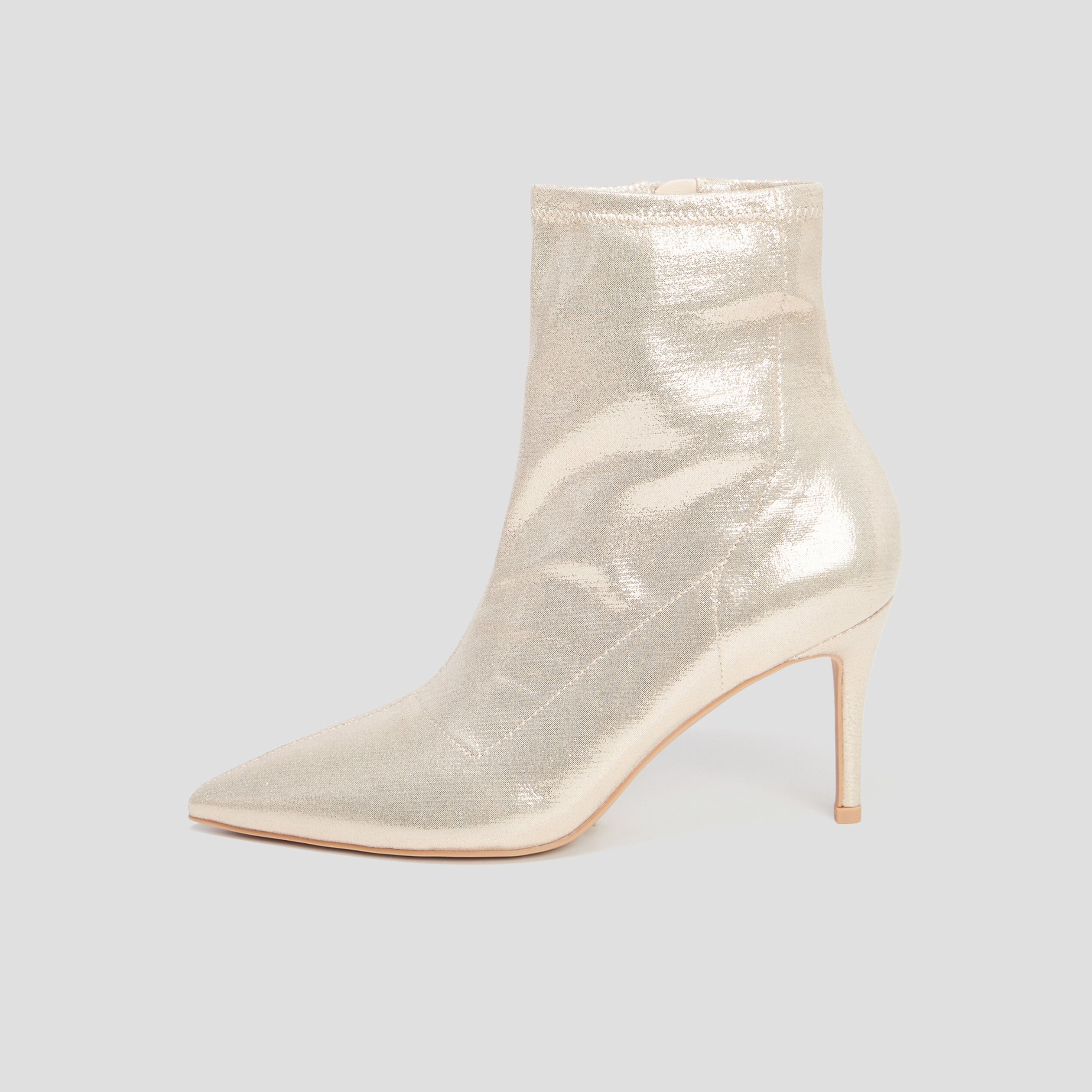 Bottines bouts pointus talons aiguilles jaune or femme | La Halle