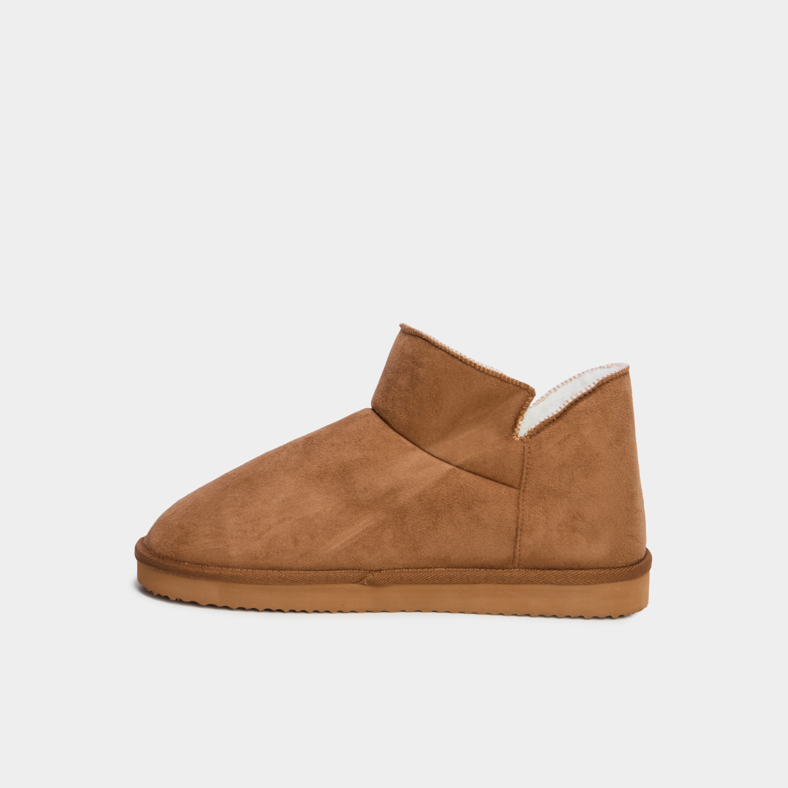 Chaussons boots fourrés camel homme | La Halle