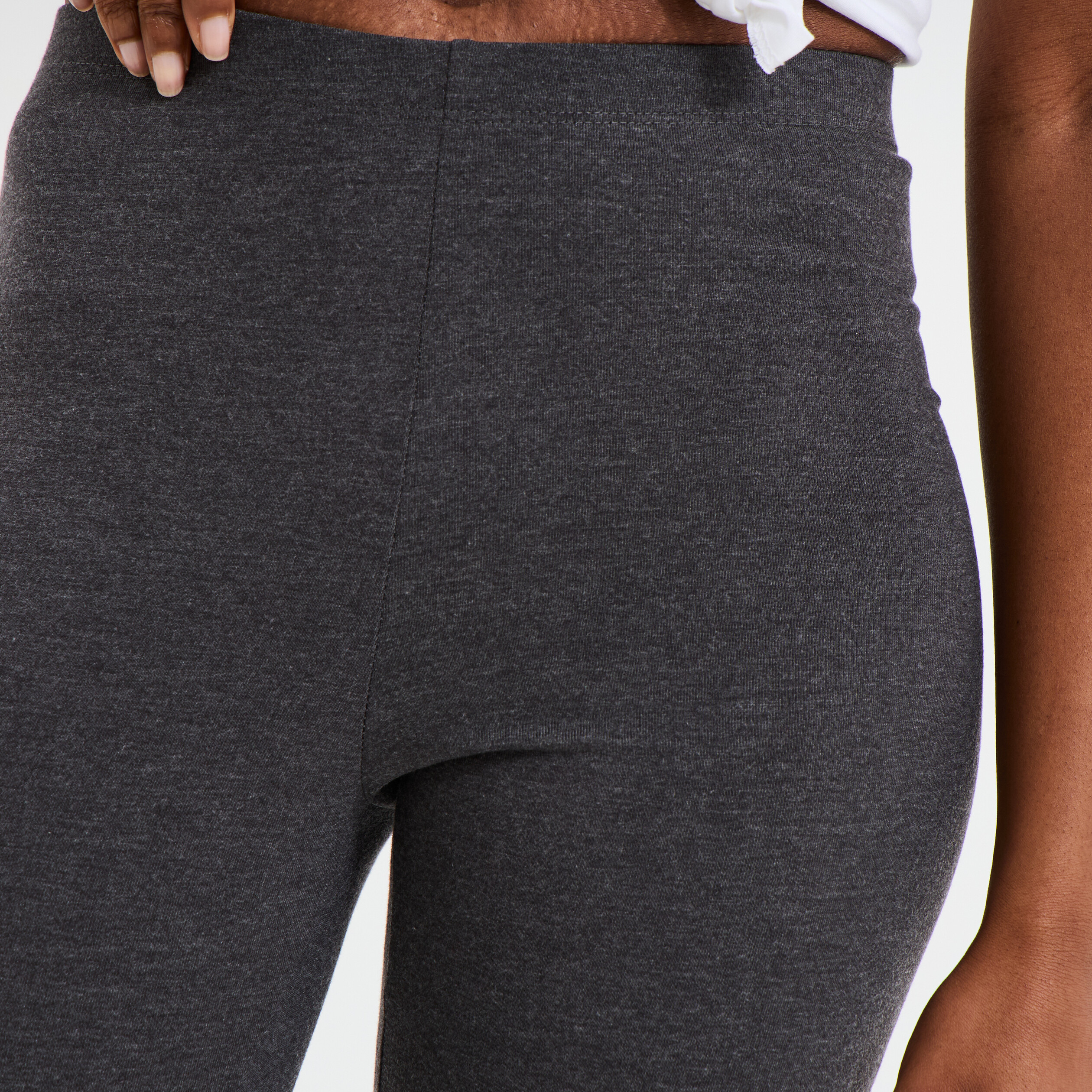 Legging long taille haute gris foncé femme | La Halle