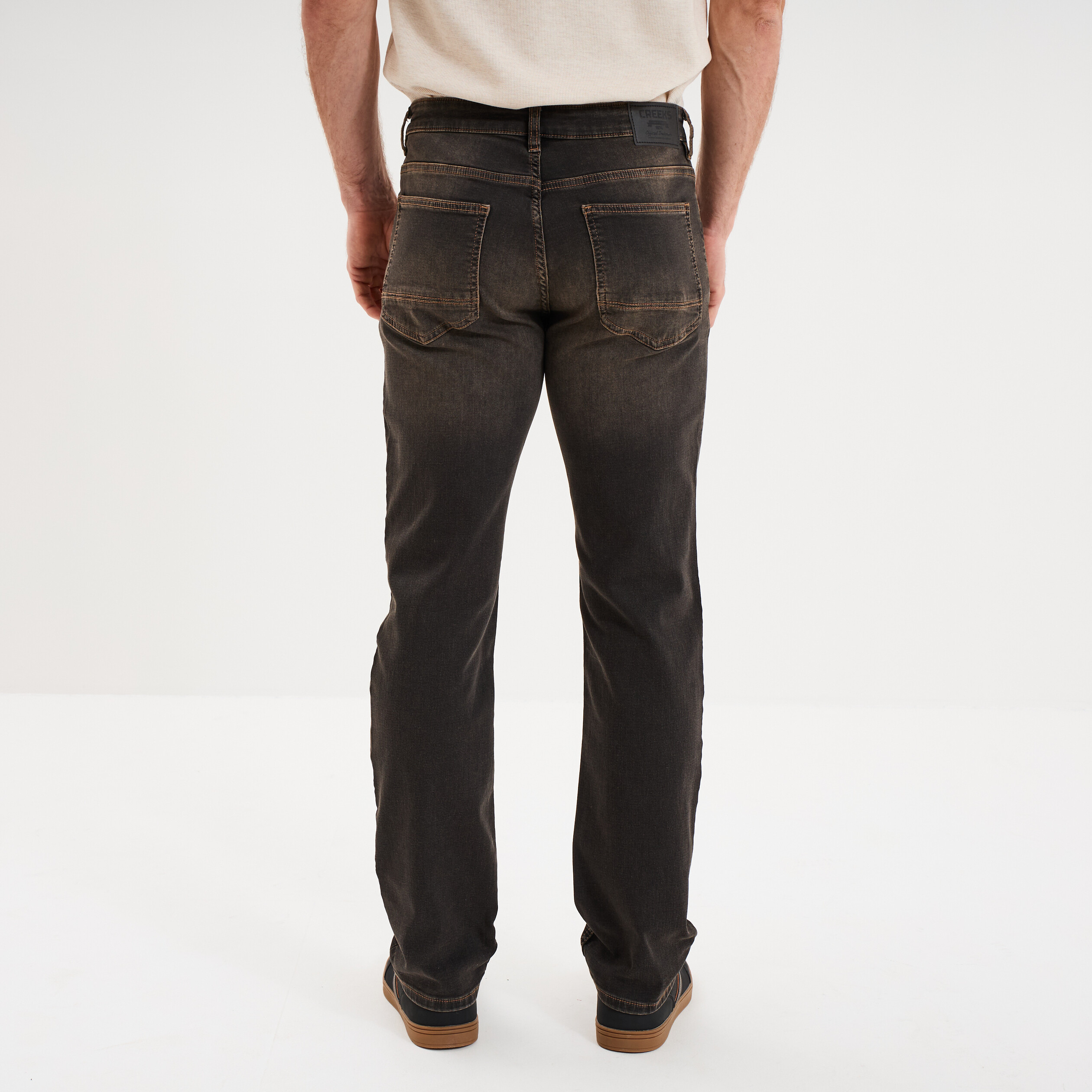 Jean stretch coupe regular denim noir homme | La Halle