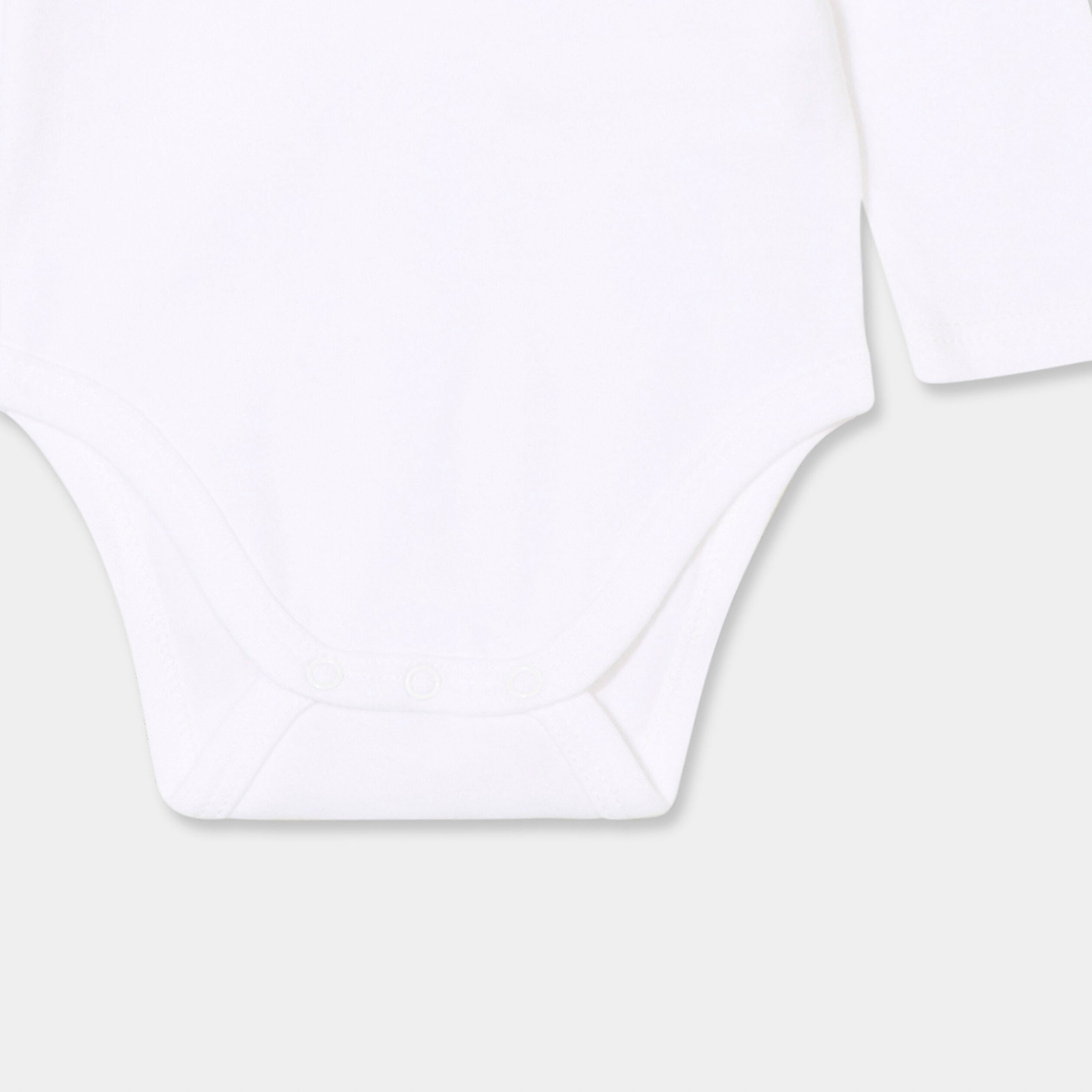 Body US coton Monsieur Caca x La Halle blanc bébé fille | La Halle