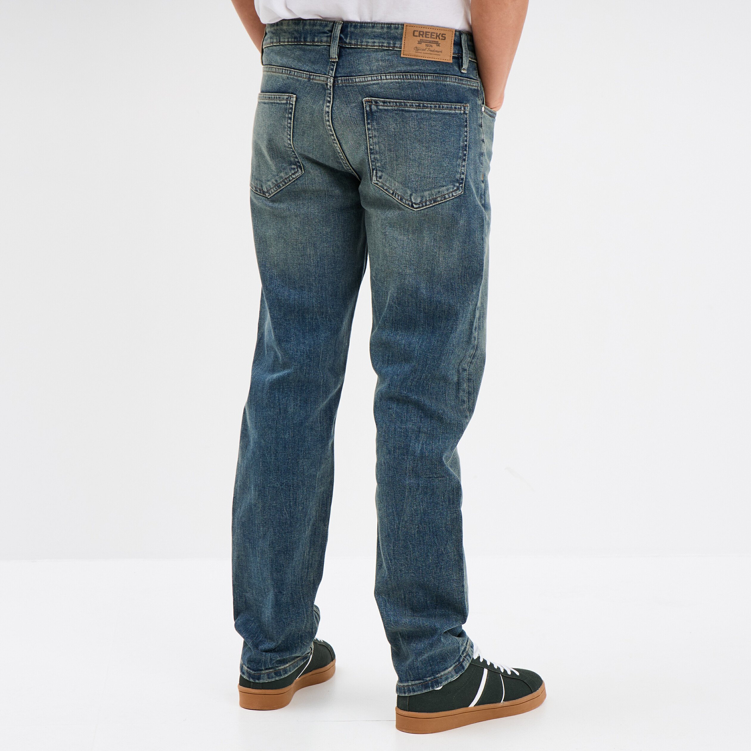 Jeans regular 5 poches denim used homme | La Halle