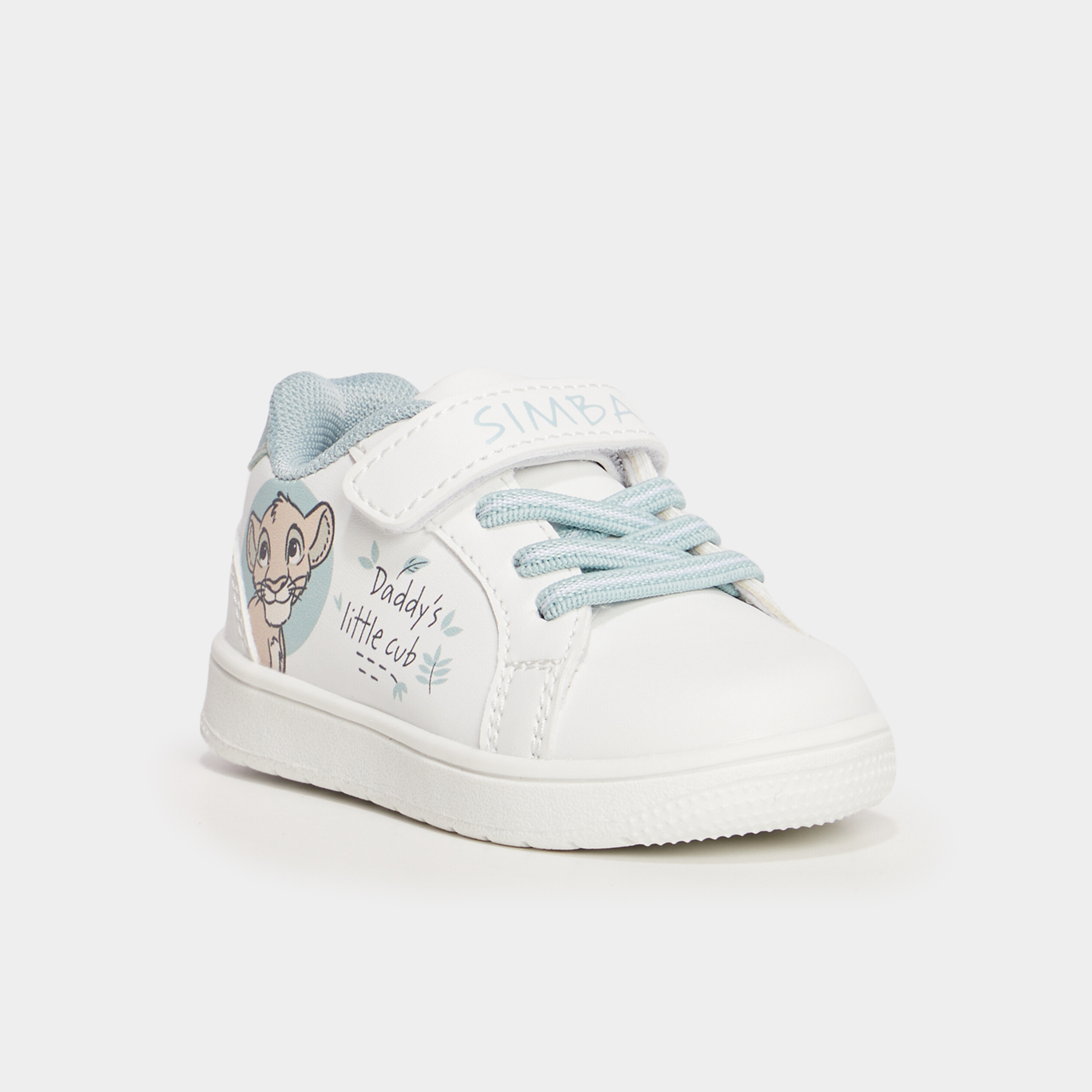 Tennis basses à scratchs Le Roi lion blanc bébé garçon | La Halle